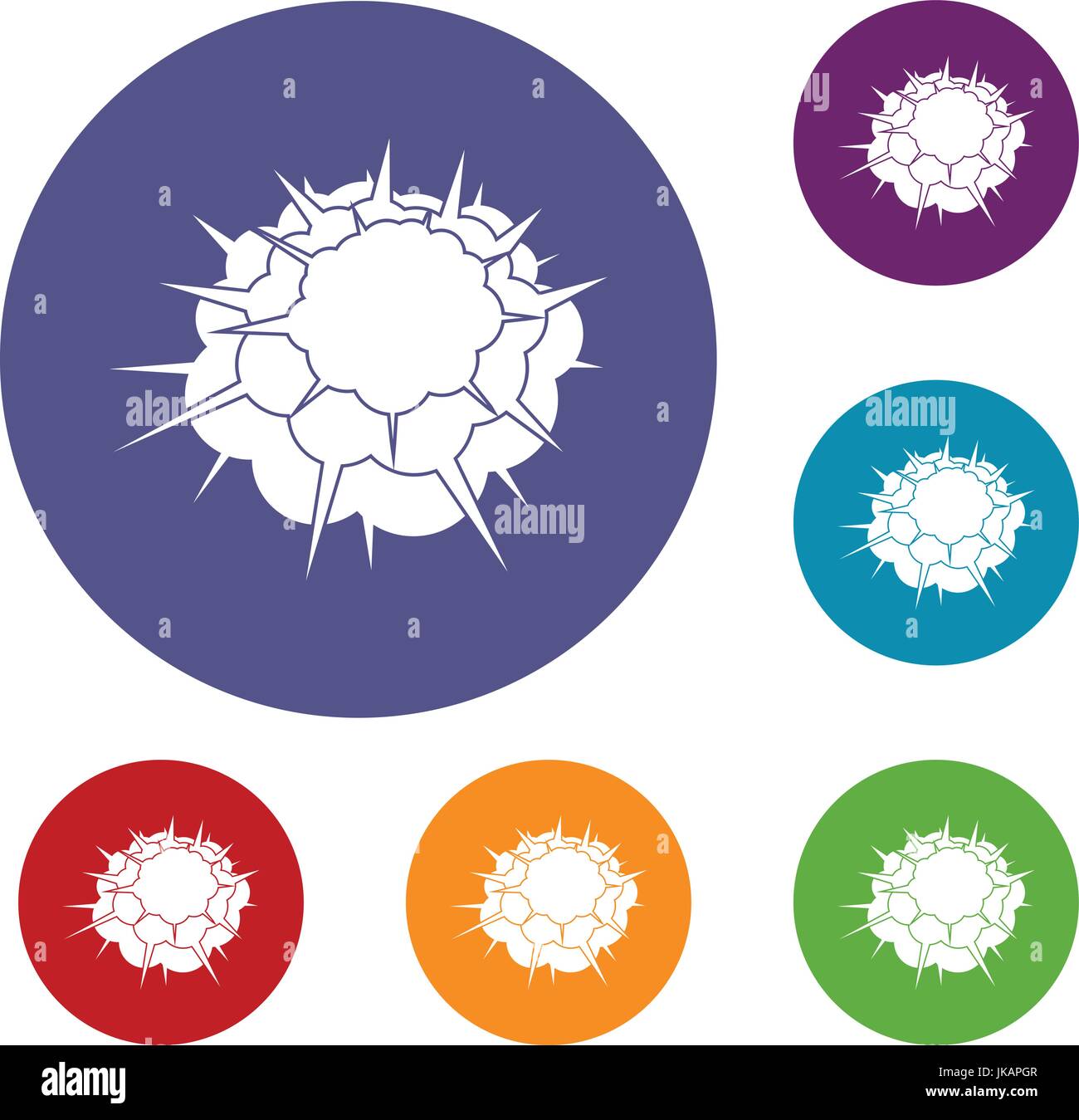 Atomic explosion icons set Stock Vector Image & Art - Alamy
