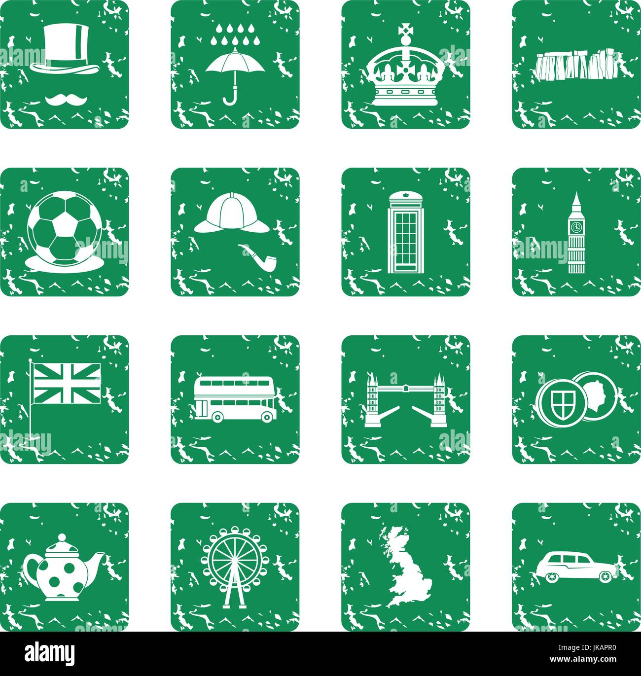 Great Britain icons set grunge Stock Vector Image & Art - Alamy