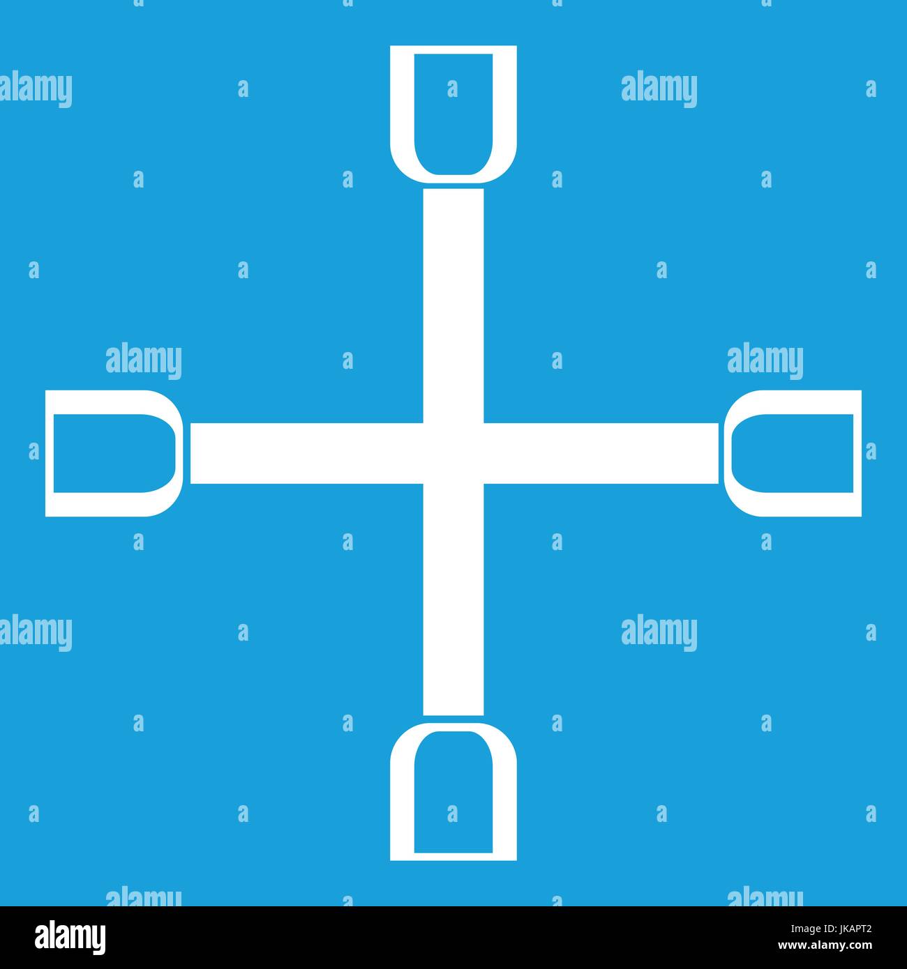 Wheel wrench cross icon white Stock Vector Image & Art - Alamy