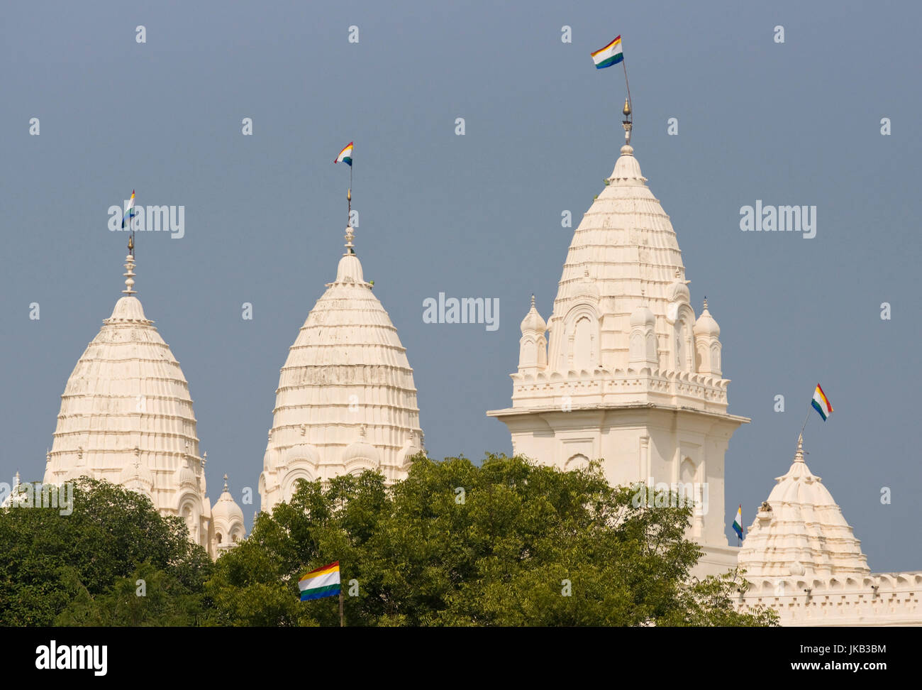 White domes of ancient Jain Temples at Khajuraho, Madhya Pradesh, India ...