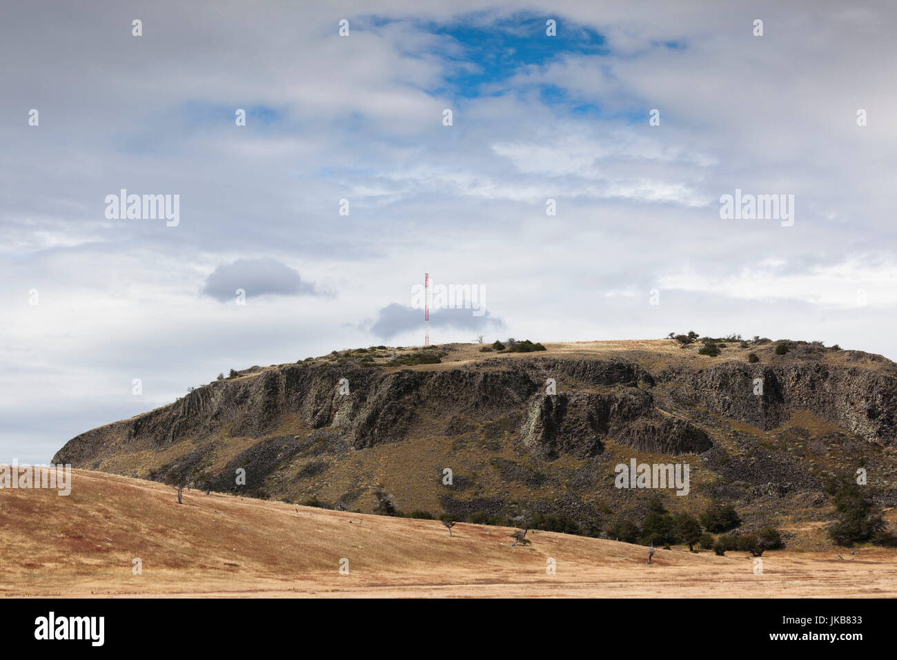 Chile, Magallanes Region, Ruta 9 highway, Patagonian landscape, Morro ...