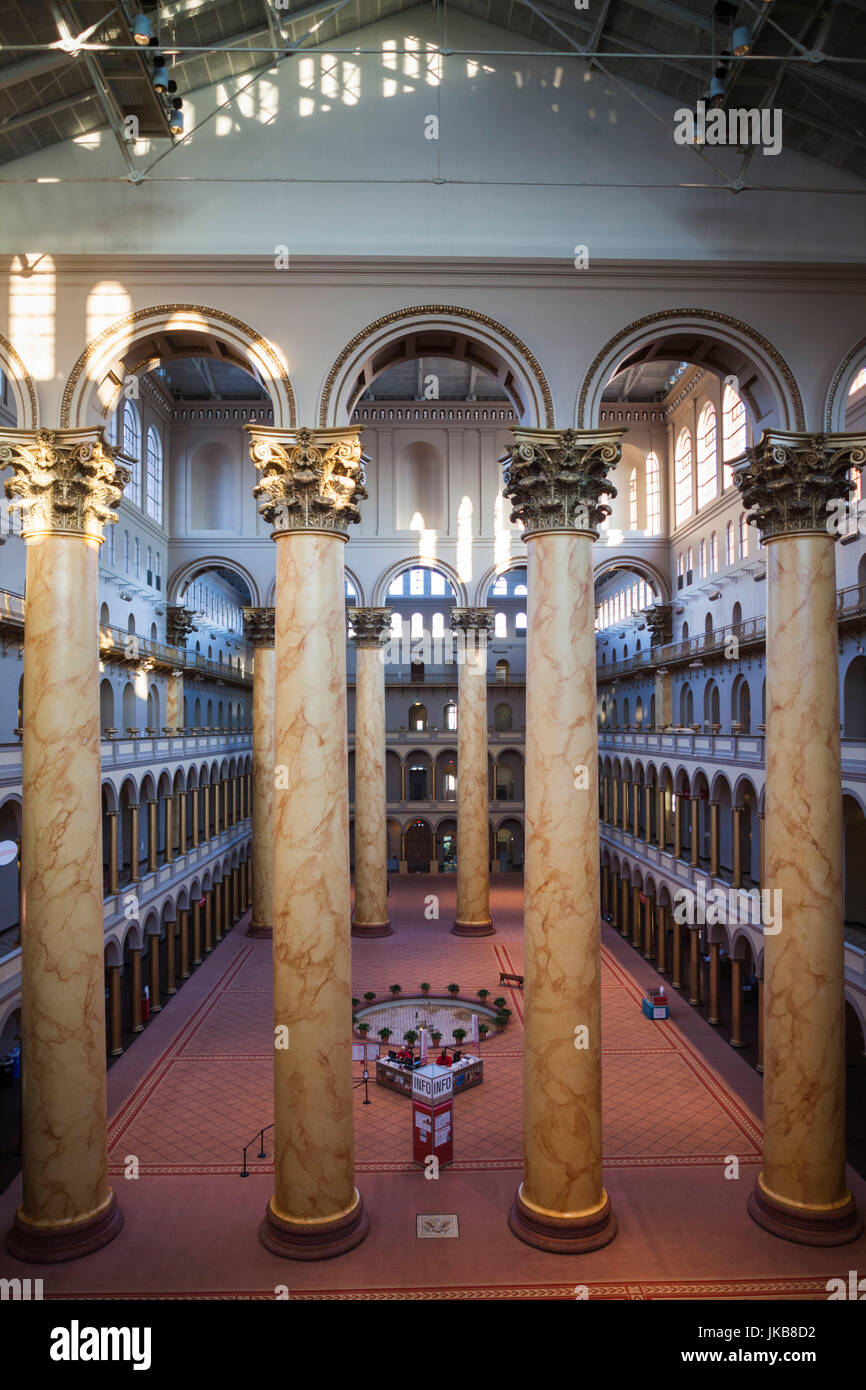 USA, Washington DC, National Building Museum, interior Stock Photo - Alamy