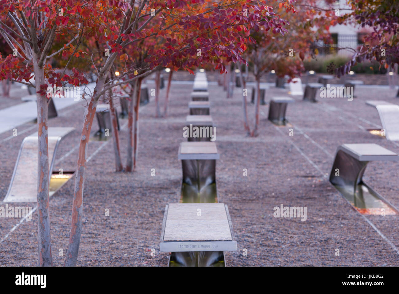 USA, Virginia, Arlington The Pentagon, Pentagon 911 Memorial, memorial ...