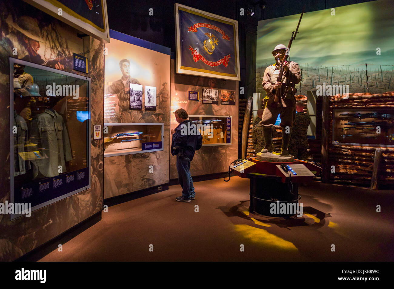 USA, Virginia, Triangle, National Museum of the Marine Corps, WW1-era ...