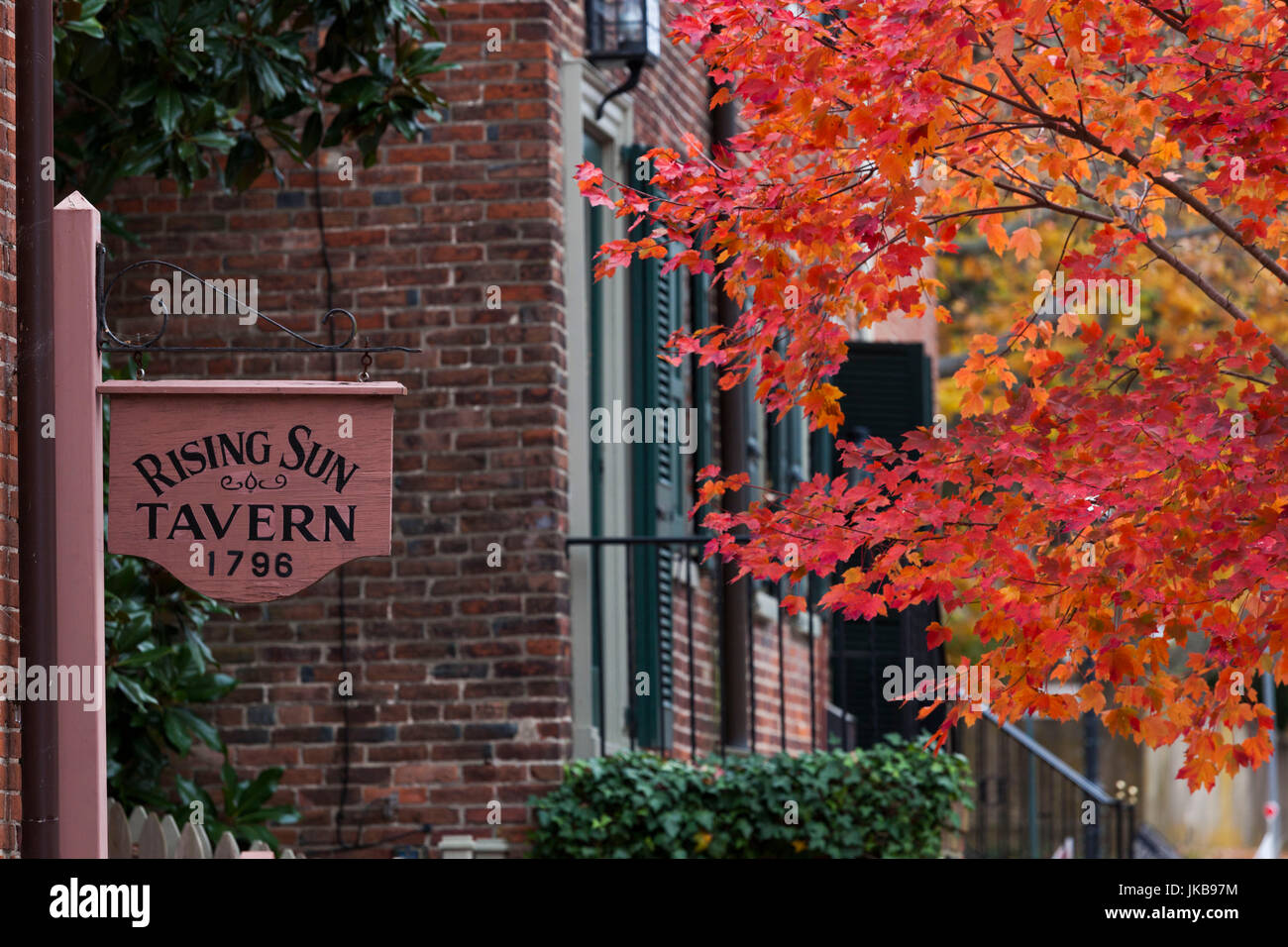 USA, Delaware, New Castle, historic district house detail Stock Photo ...