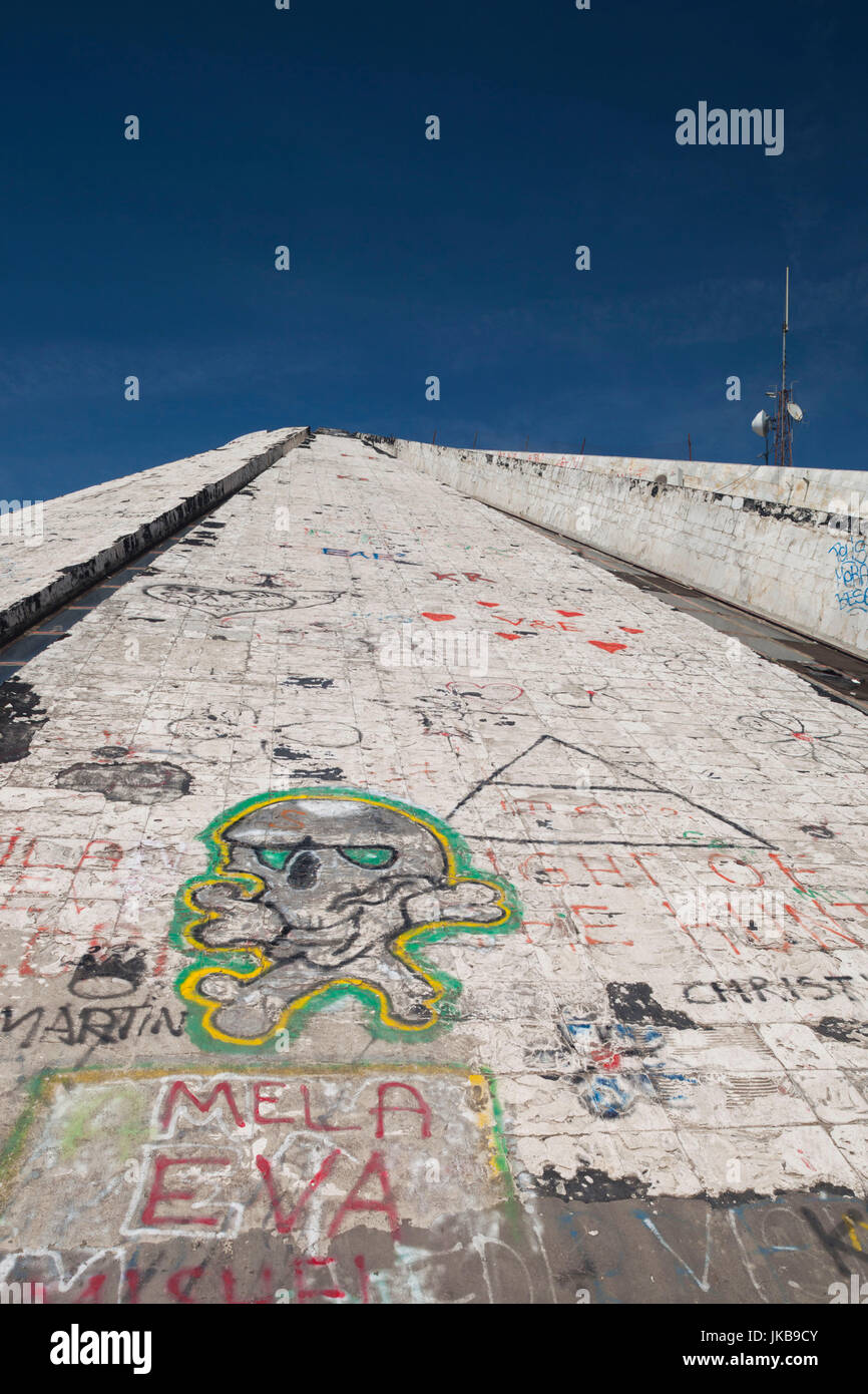 Albania, Tirana, The Pyramid, former tomb of Communist-era leader Enver ...