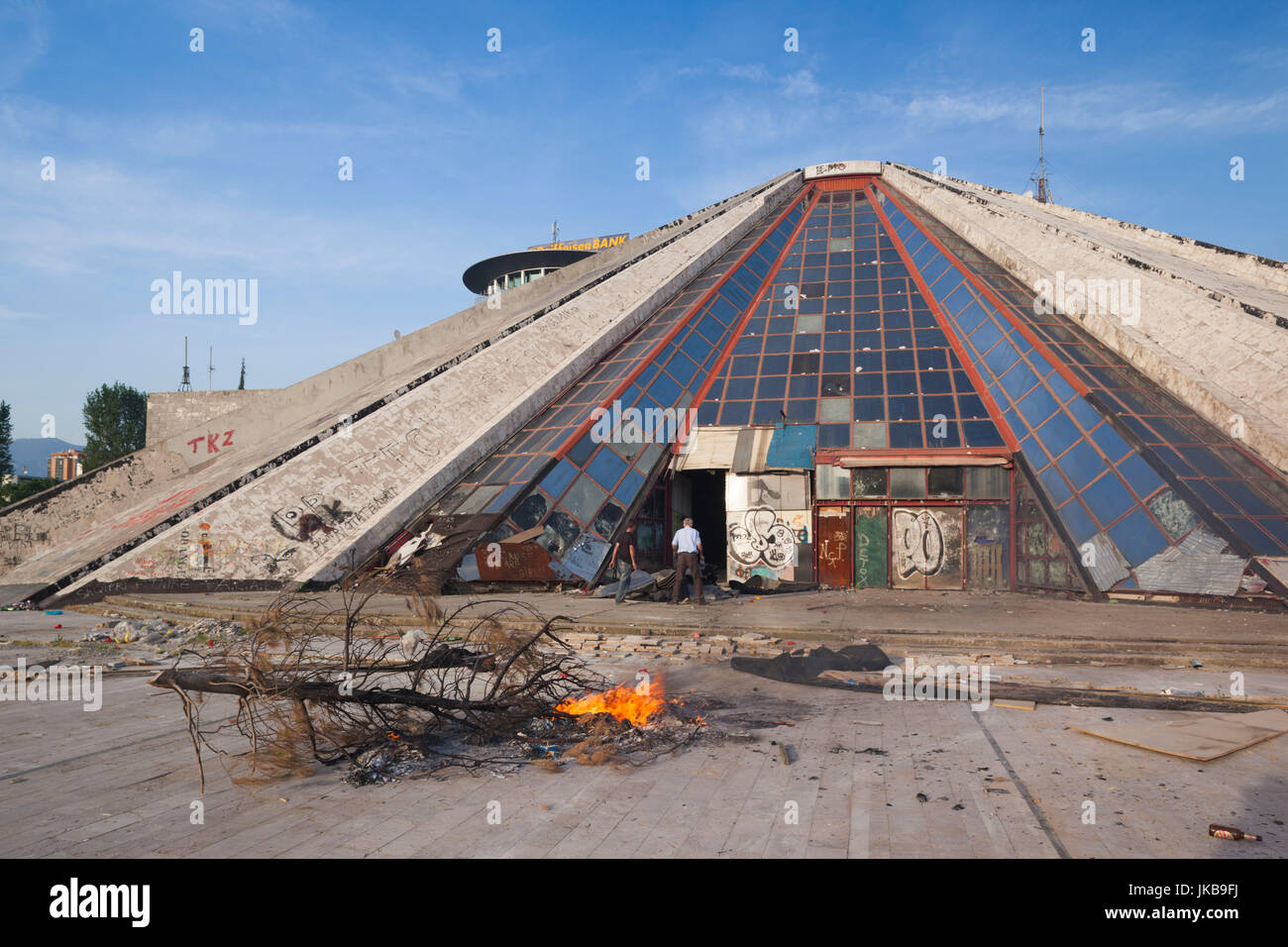 Albania, Tirana, The Pyramid, former tomb of Communist-era leader Enver ...
