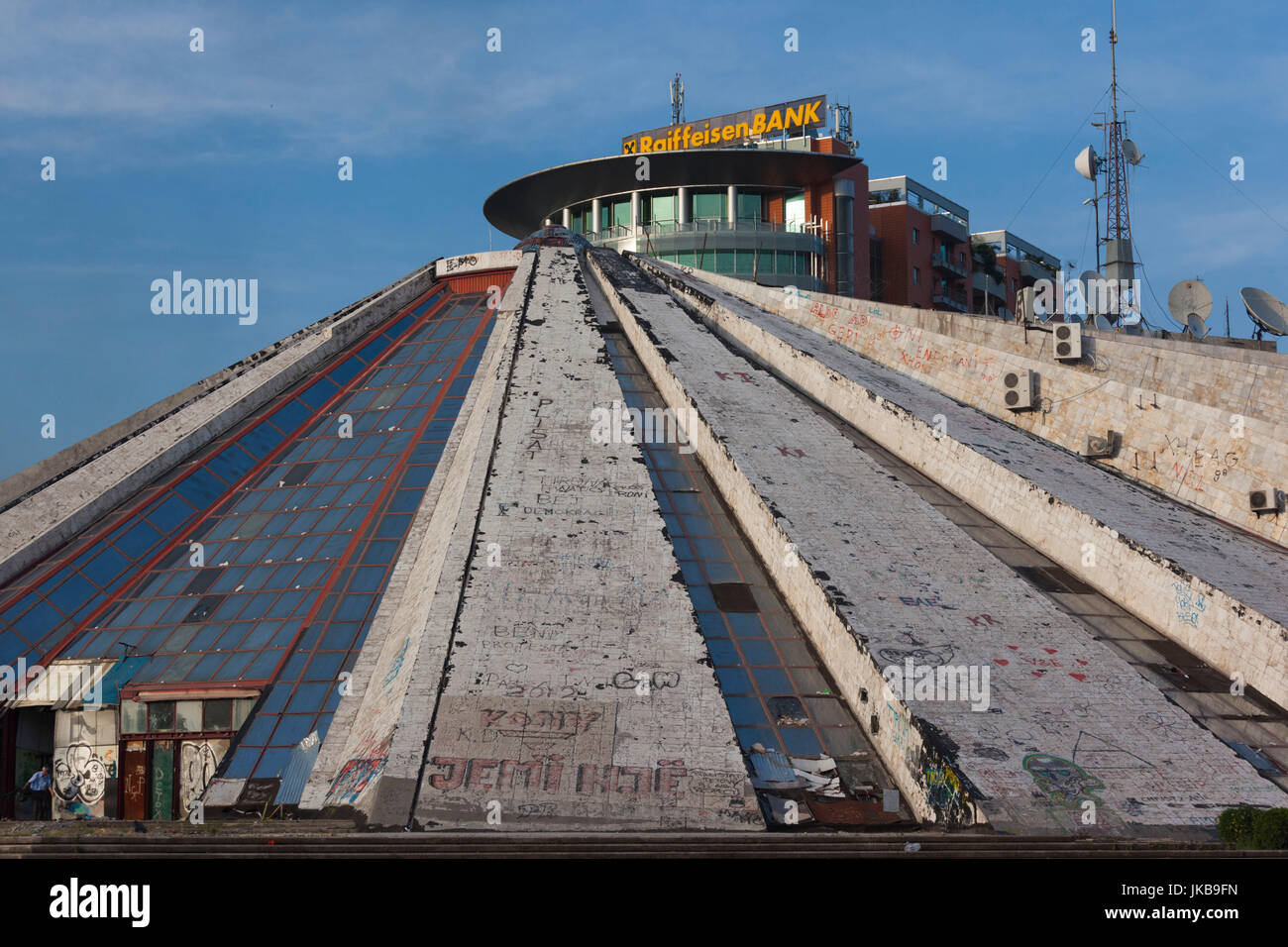 Albania, Tirana, The Pyramid, former tomb of Communist-era leader Enver ...
