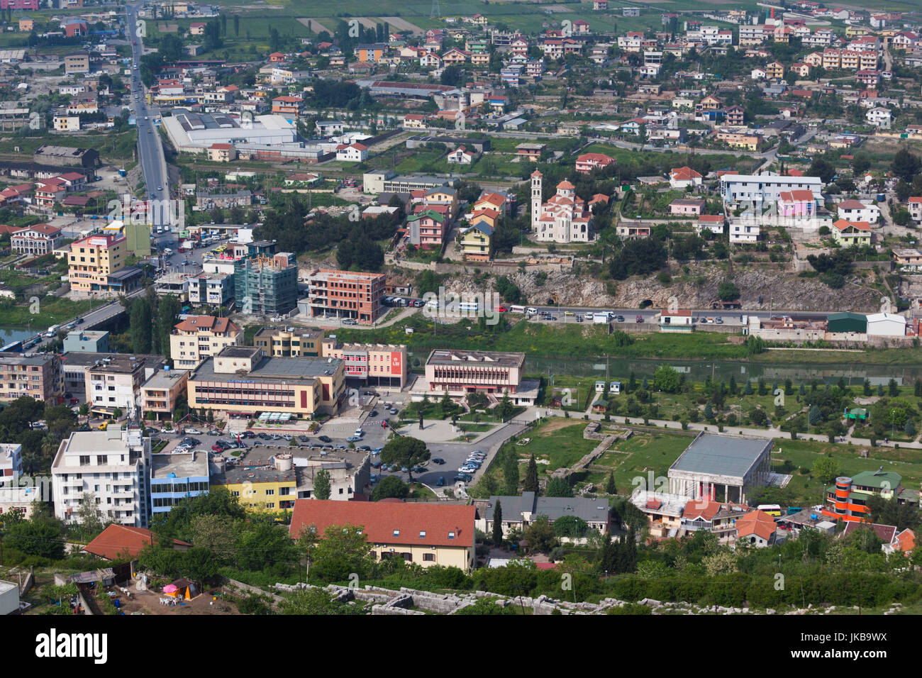 Albania, Lezha, elevated town view from Lezha Castle Stock Photo - Alamy
