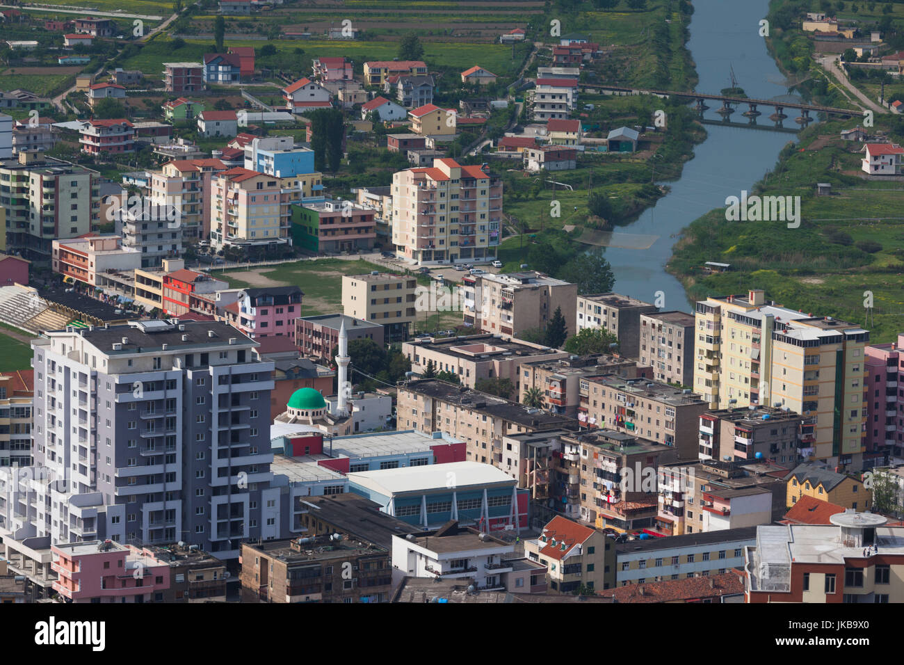 Albania, Lezha, elevated town view from Lezha Castle Stock Photo - Alamy
