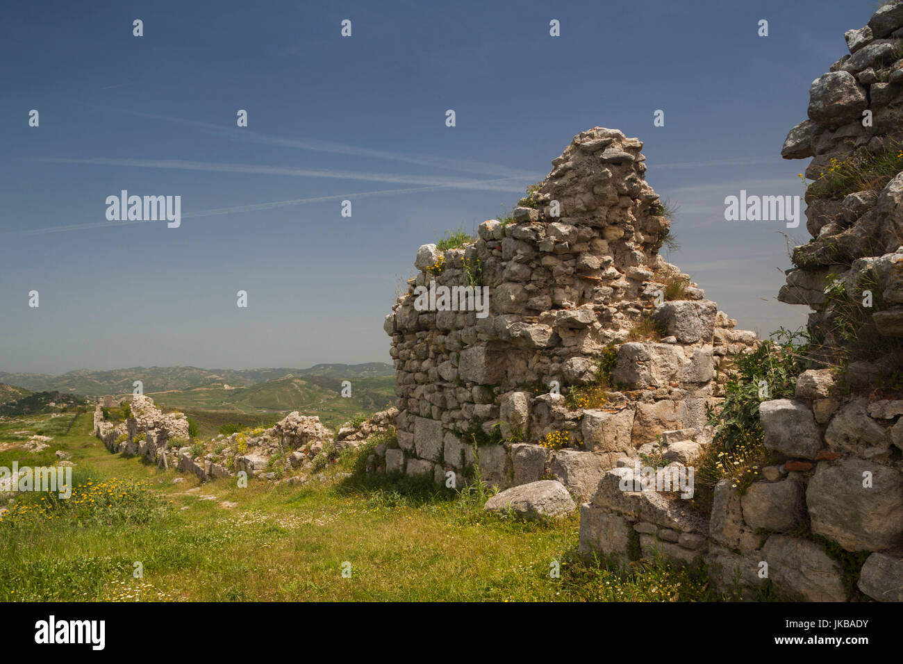 Albania, Ballsh, ruins of the Illyrian city of Byllis, 4th century BC ...