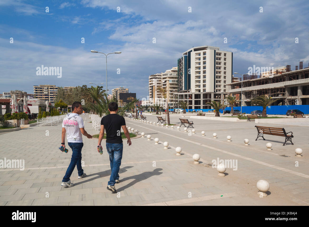 Albania, Vlora, buildings along Sadik Zotaj street Stock Photo - Alamy