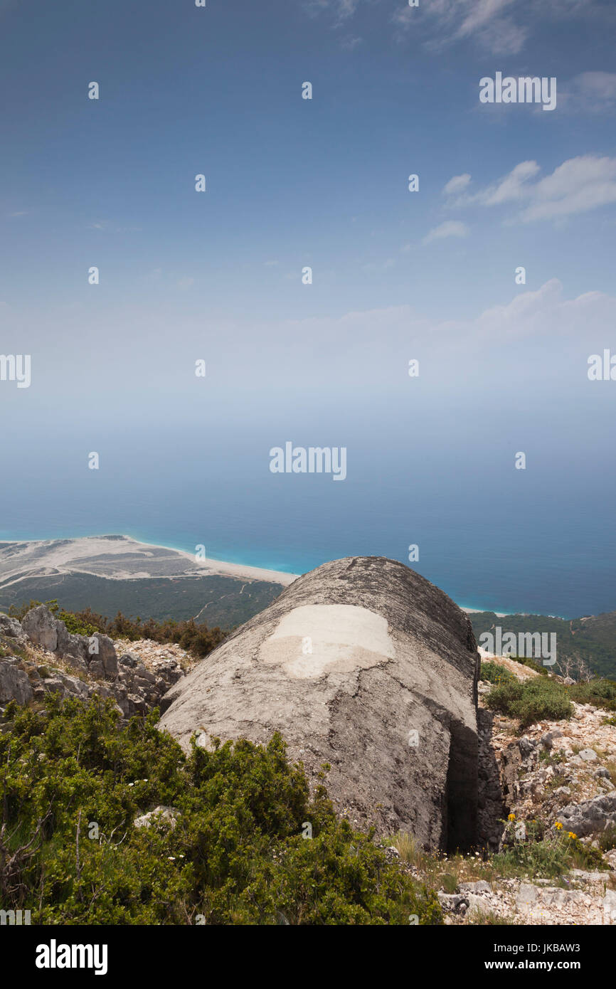 Albania, Llogaraja Pass-area, view to the coast Stock Photo - Alamy