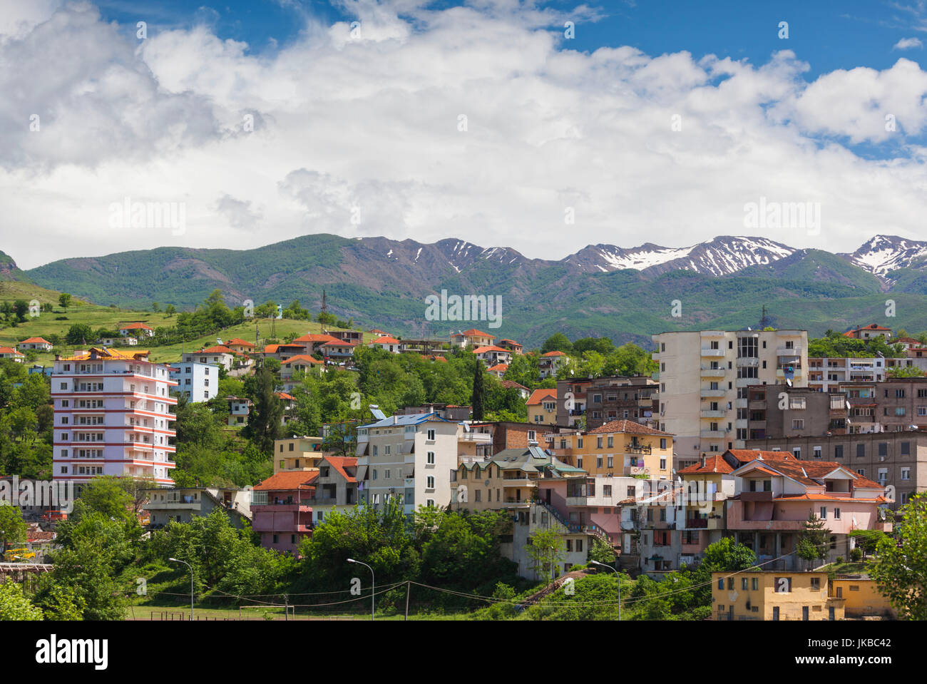 Albania, Librazhd, elevated town view Stock Photo - Alamy