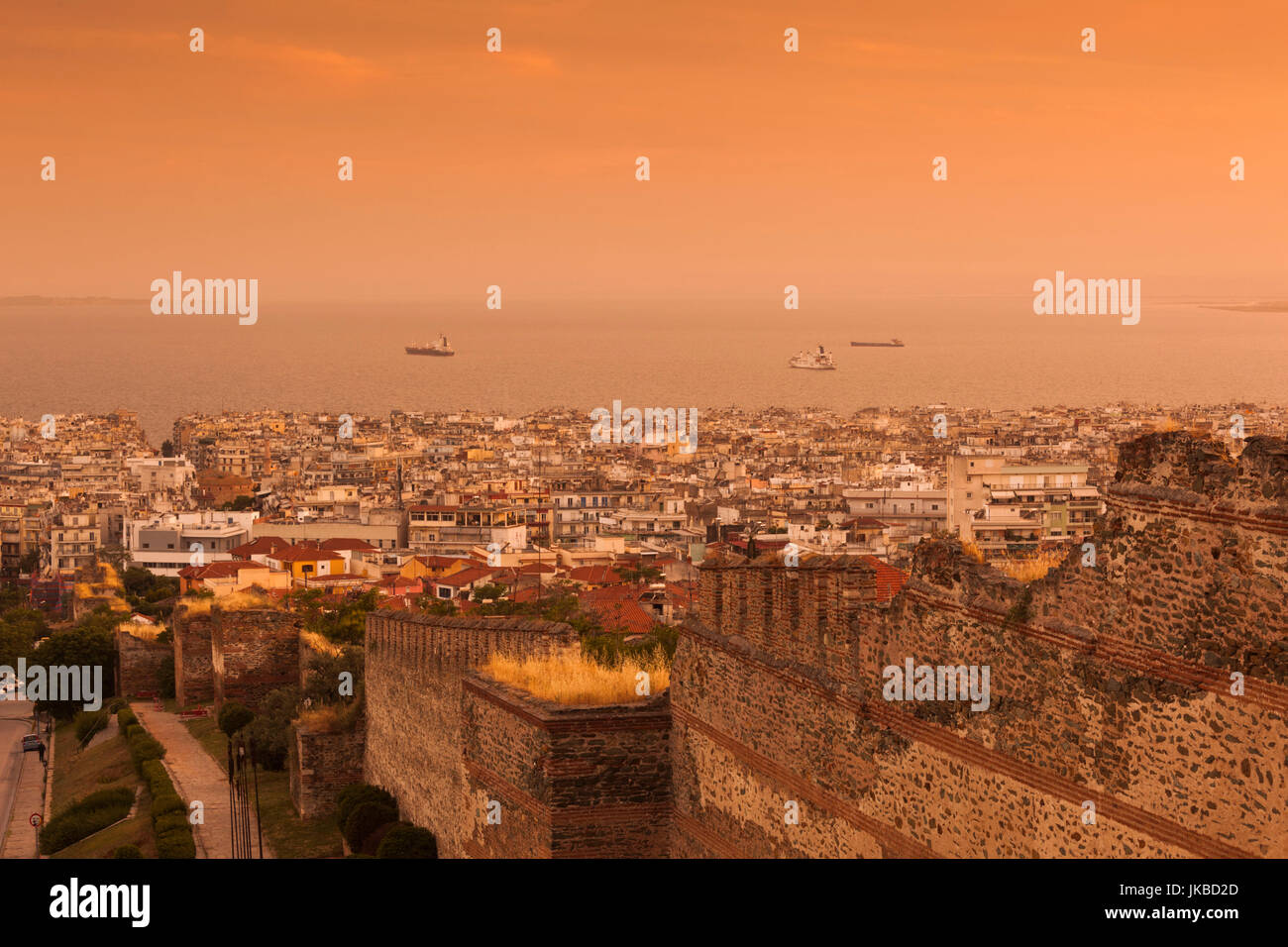 Elevated city view with the ancient city ramparts hi-res stock photography and images - Alamy