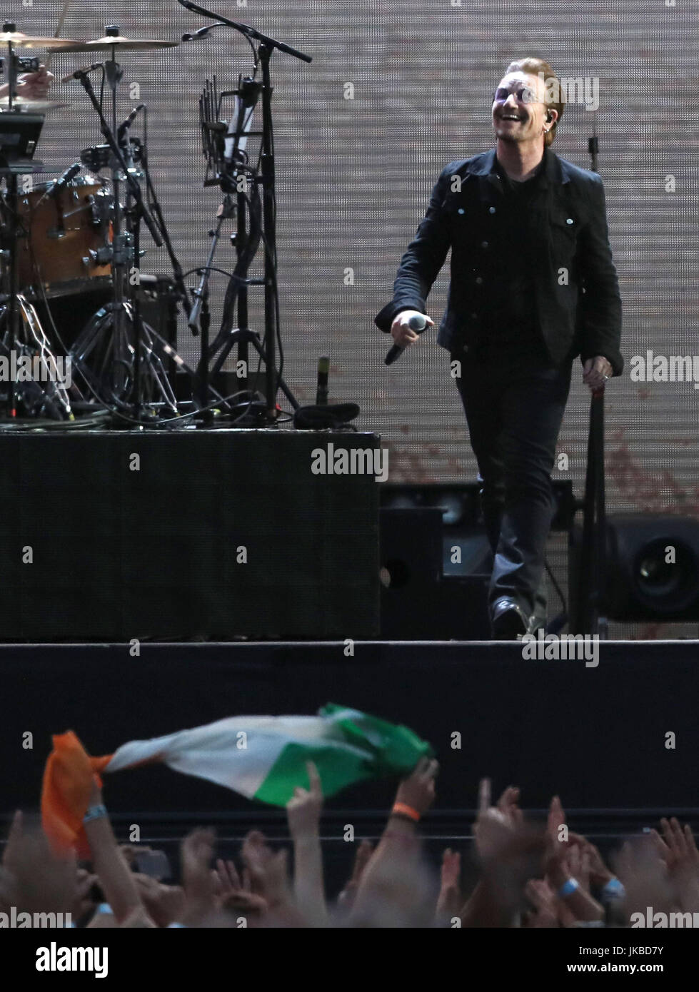 Bono u2 performing on stage croke park hi-res stock photography and ...