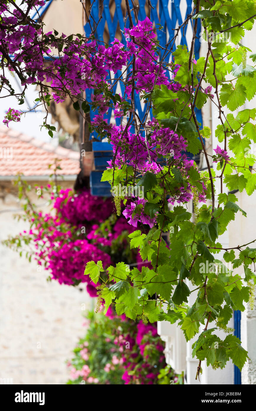 Greece, Thessaly Region, Trikeri, Pelion Peninsula, building detail ...