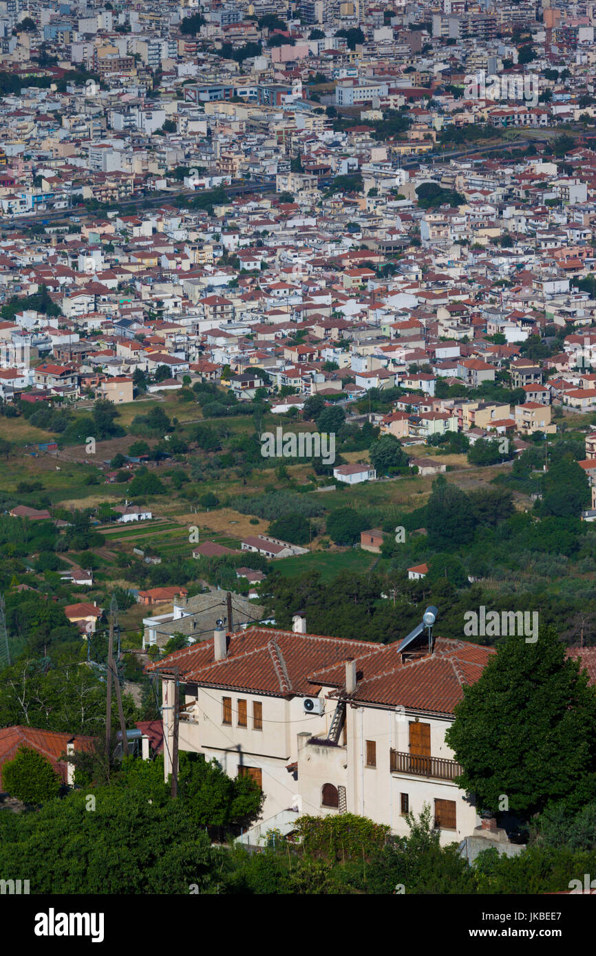 Greece, Thessaly Region, Pelion Peninsula, Volos, elevated city view ...