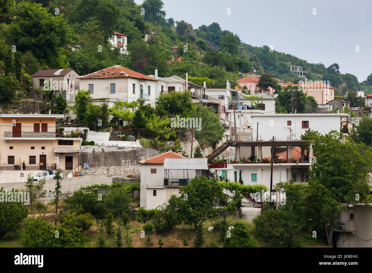 Greece, Thessaly Region, Horefto, Pelion Peninsula, village view Stock ...