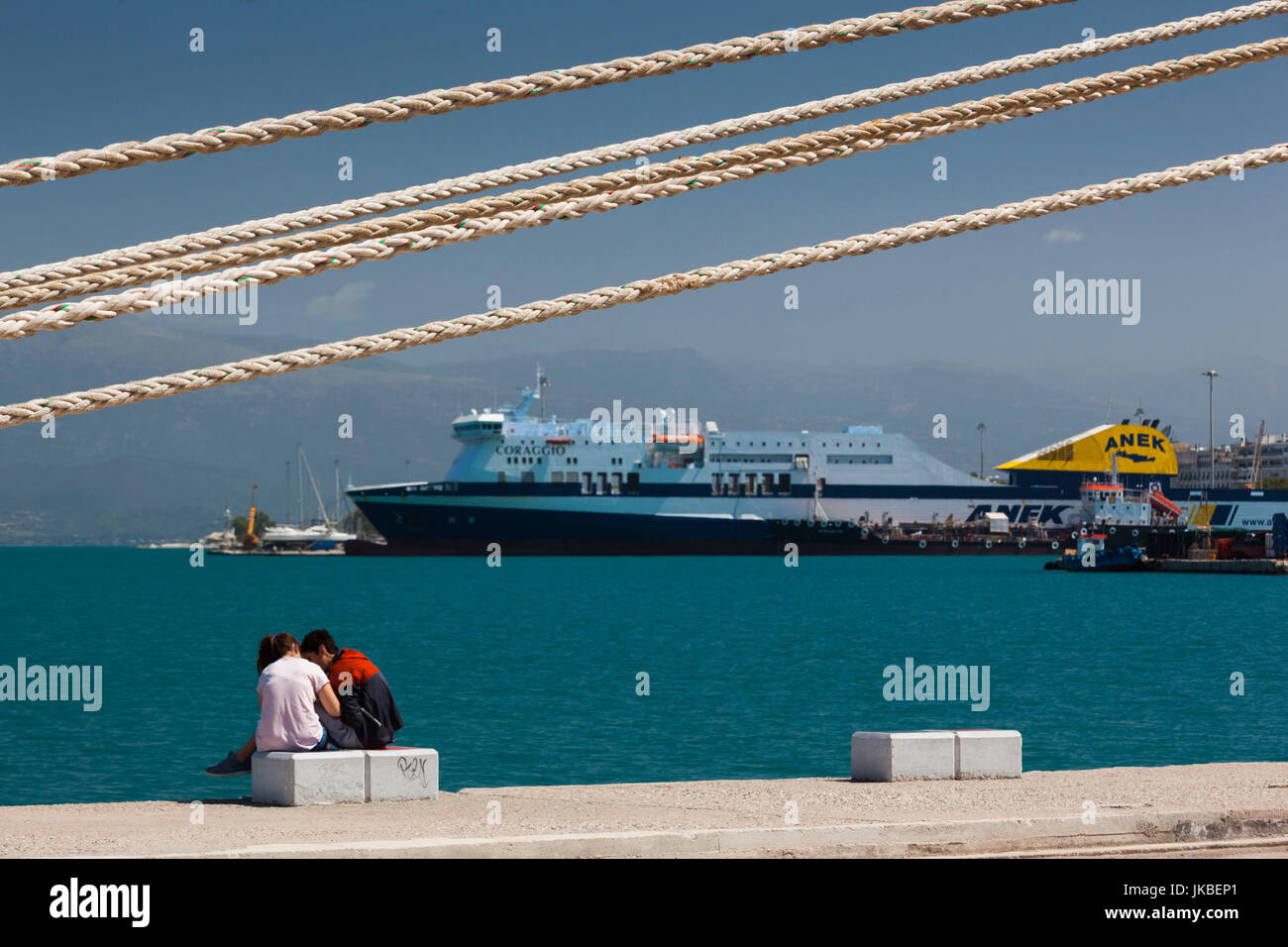 Greece, Peloponese Region, Patra, harbor Stock Photo - Alamy