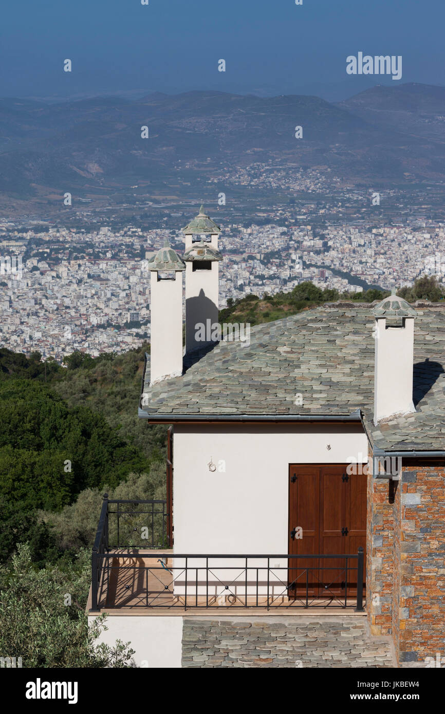 Greece, Thessaly Region, Pelion Peninsula, Volos, elevated city view ...