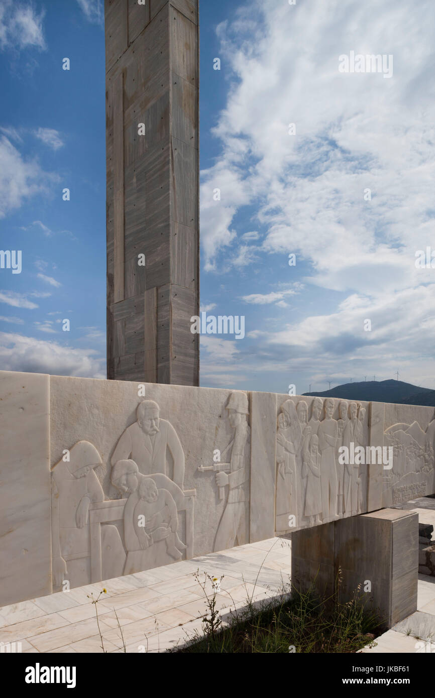 Greece, Central Greece Region, Distomo, war memorial to the town ...