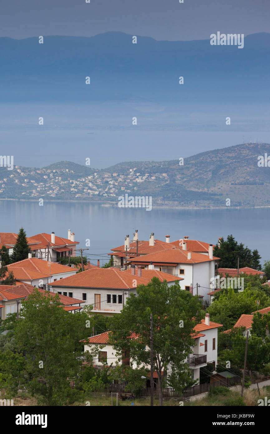 Greece, Thessaly Region, Pelion Peninsula, Volos, elevated city view ...
