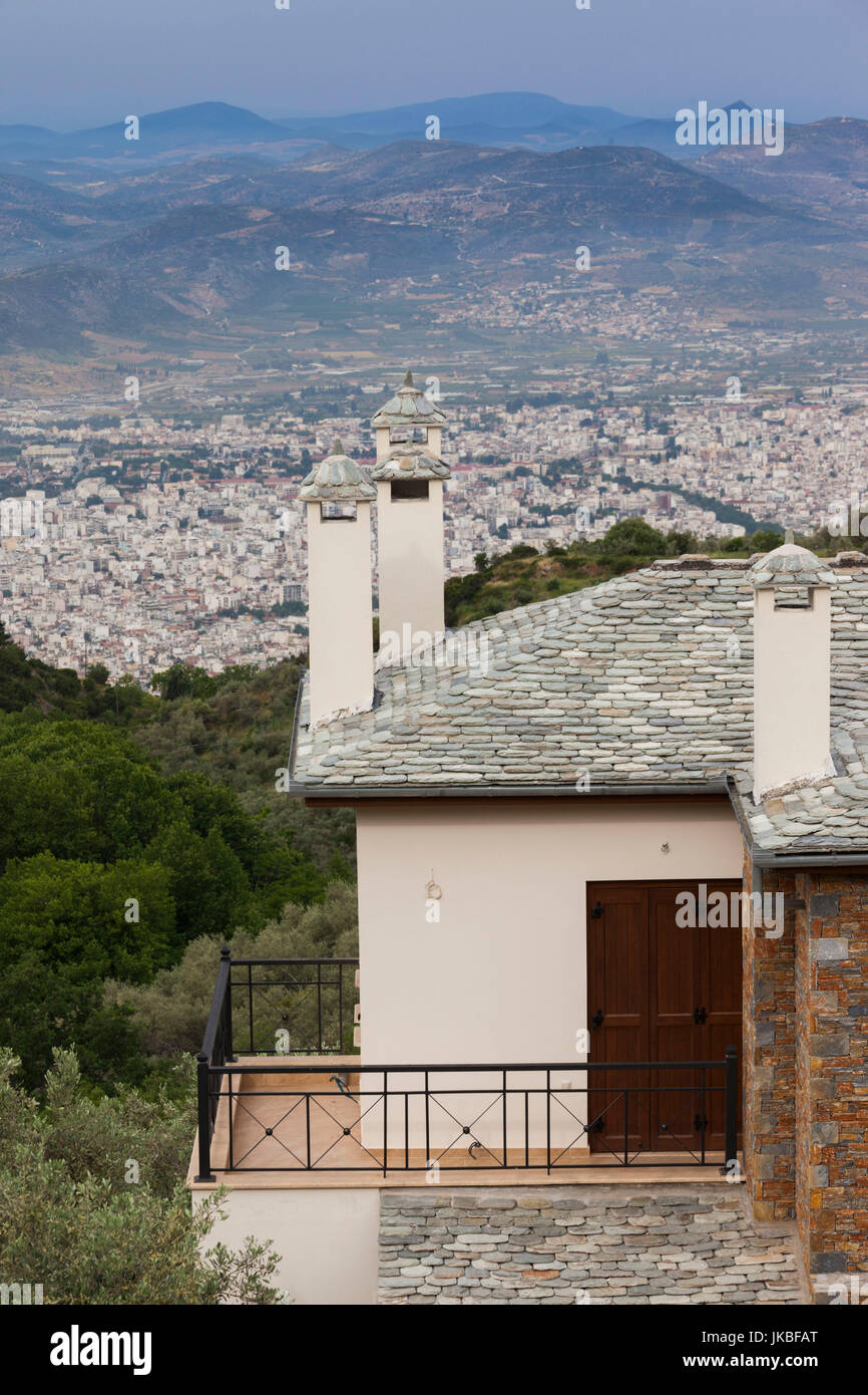 Greece, Thessaly Region, Pelion Peninsula, Volos, elevated city view ...