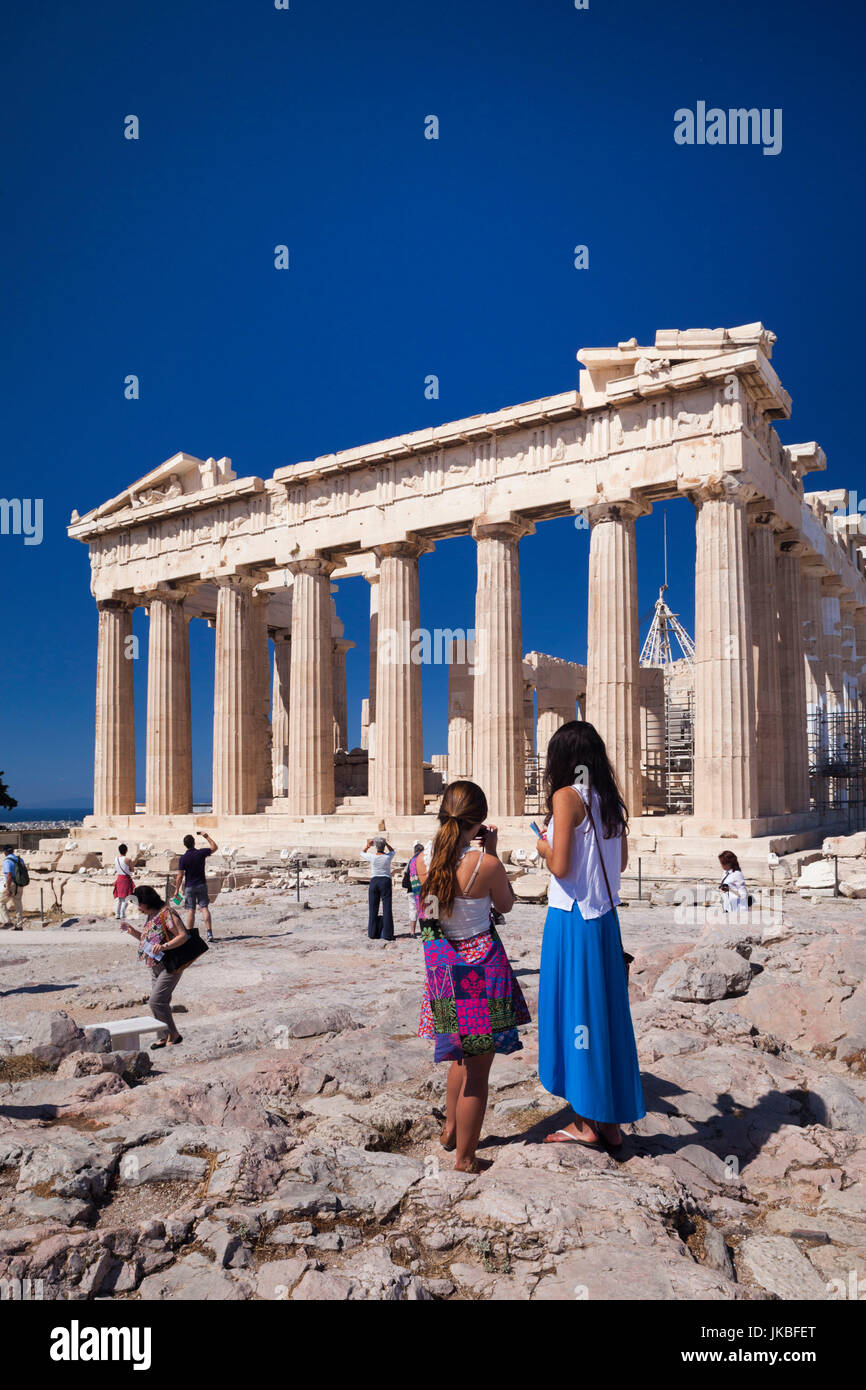 Greece, Central Greece Region, Athens, Acropolis, The Parthenon Stock ...