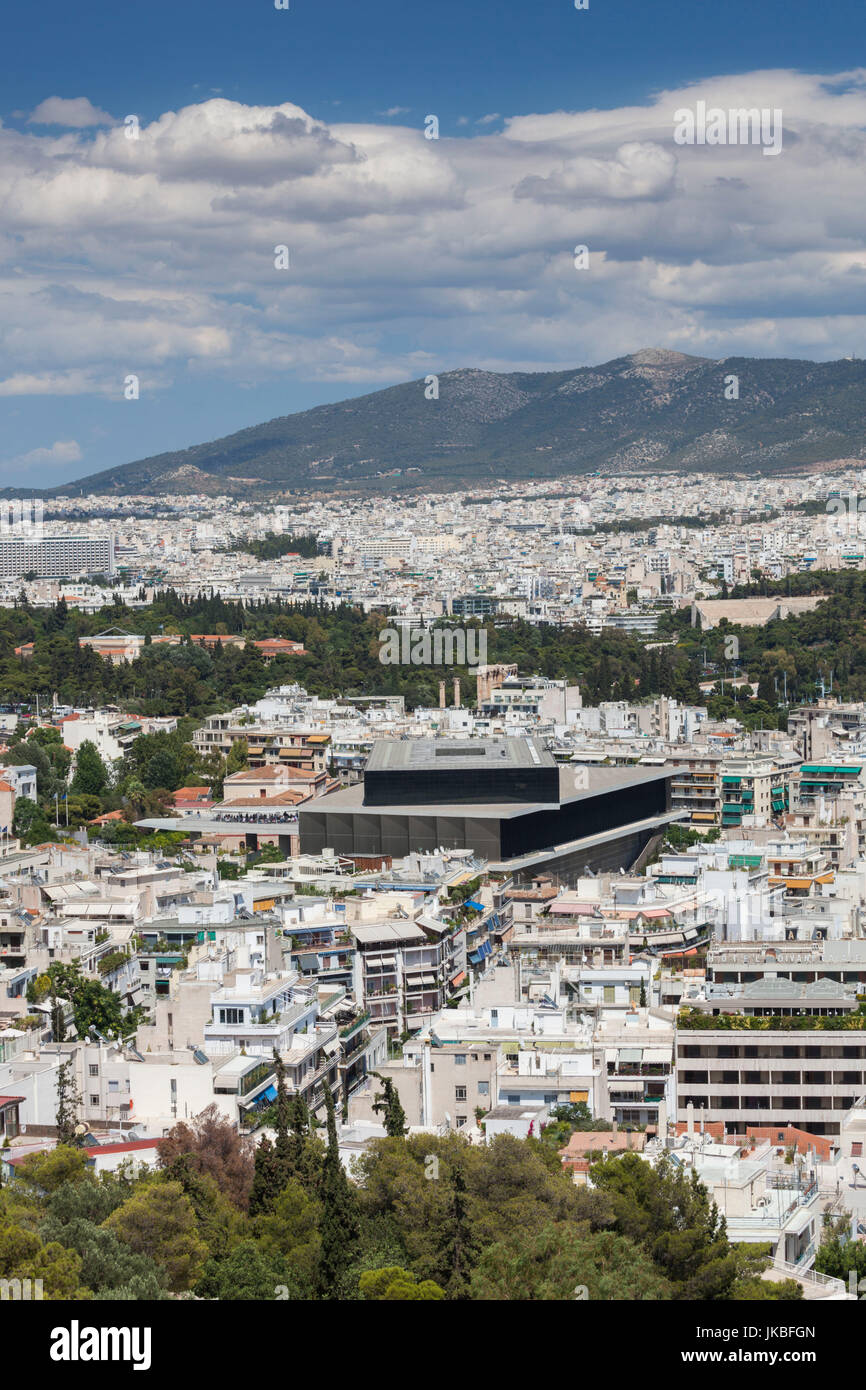 Greece, Central Greece Region, Athens, elevated view of the New ...