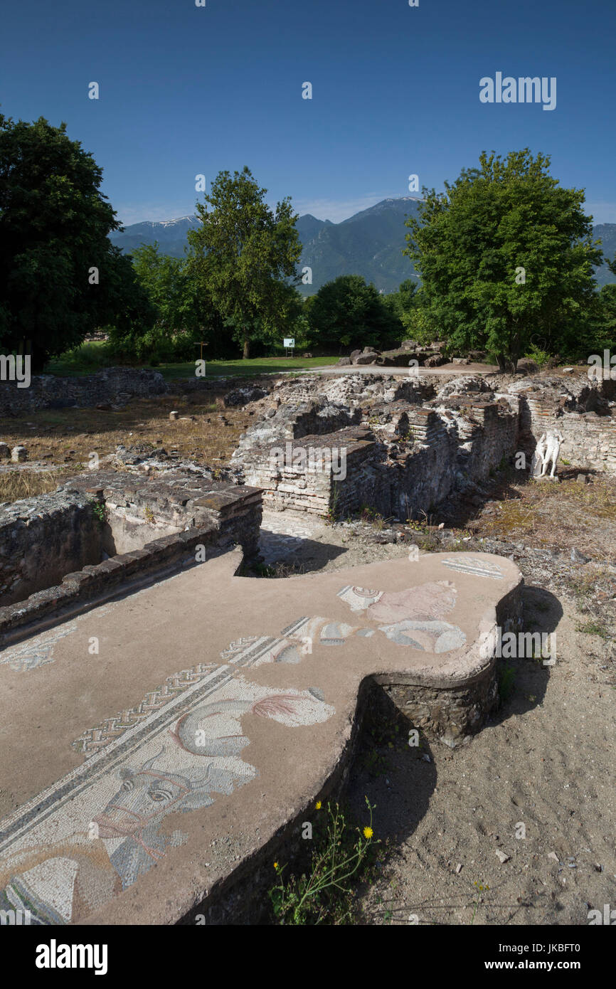Greece, Central Macedonia Region, Dion, Ancient Dion, ruins of city ...