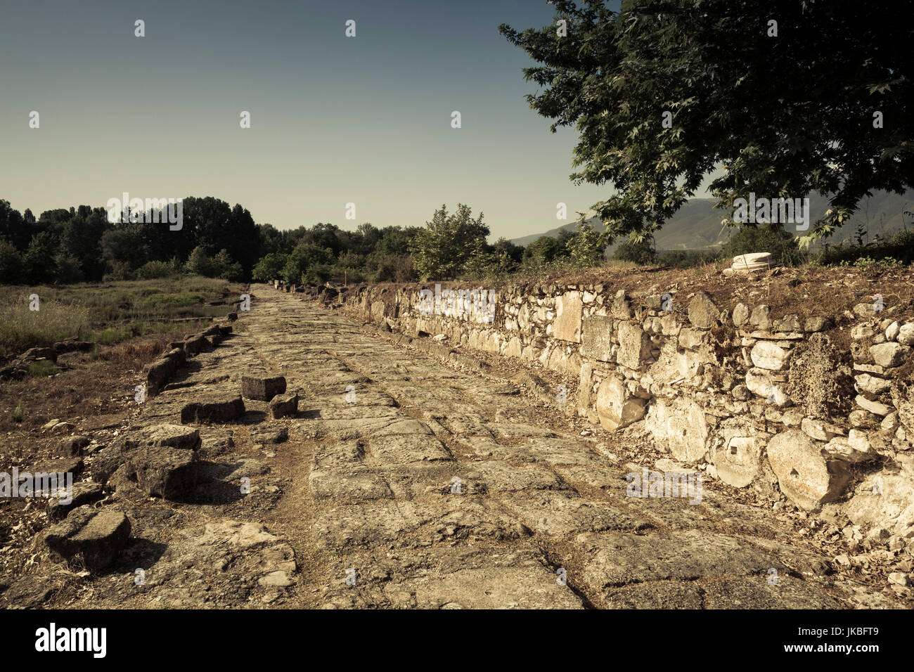 Greece, Central Macedonia Region, Dion, Ancient Dion, ruins of city ...