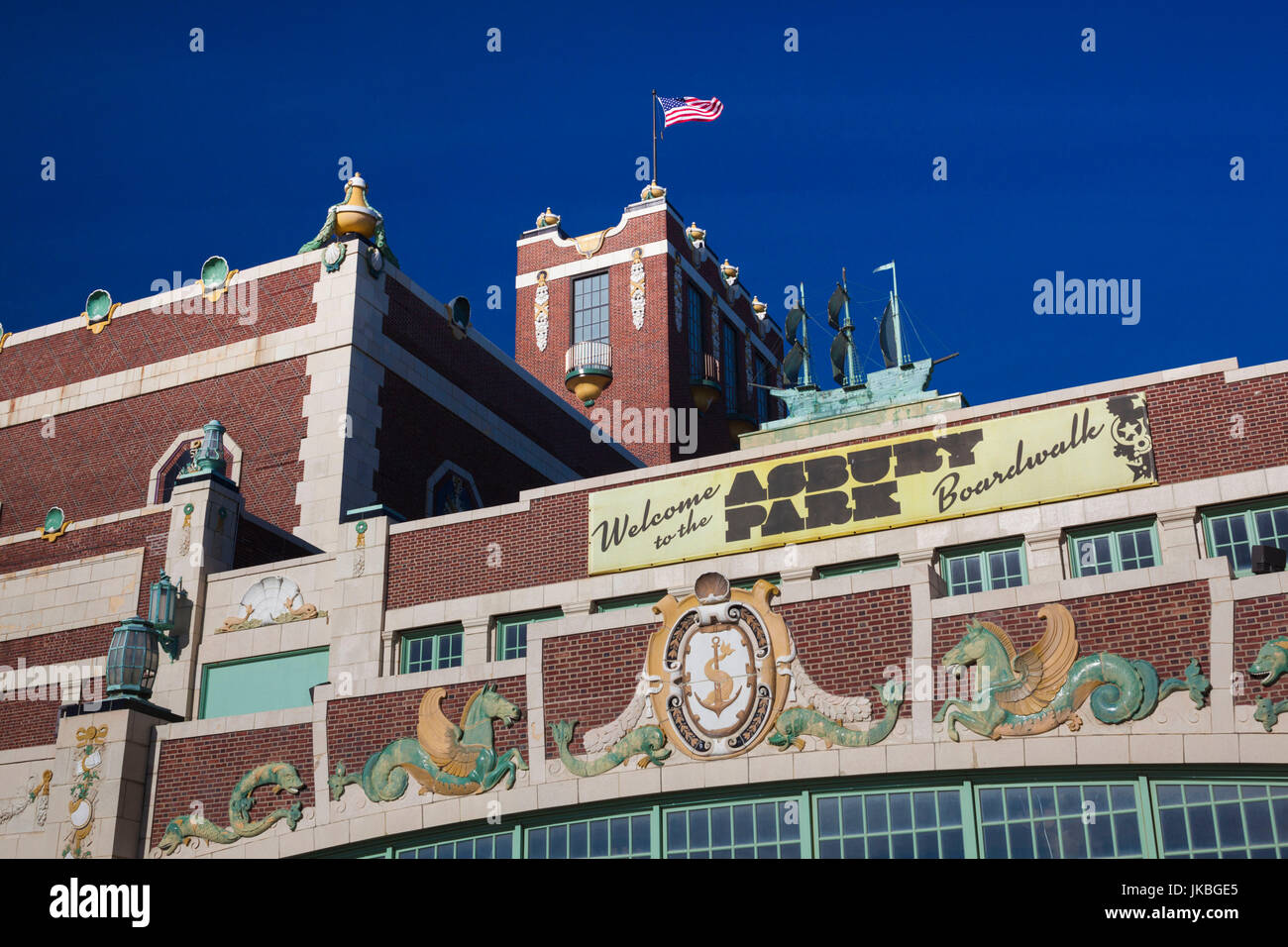 USA, New Jersey, Asbury Park, boardwalk buildings Stock Photo - Alamy