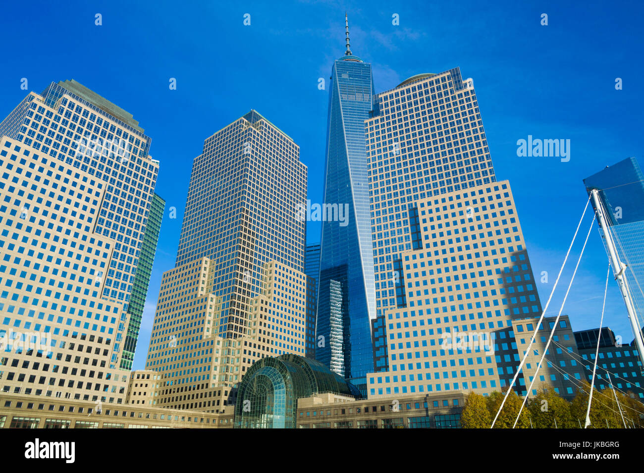 USA, New York, New York City, Lower Manhattan, view of the Freedom ...