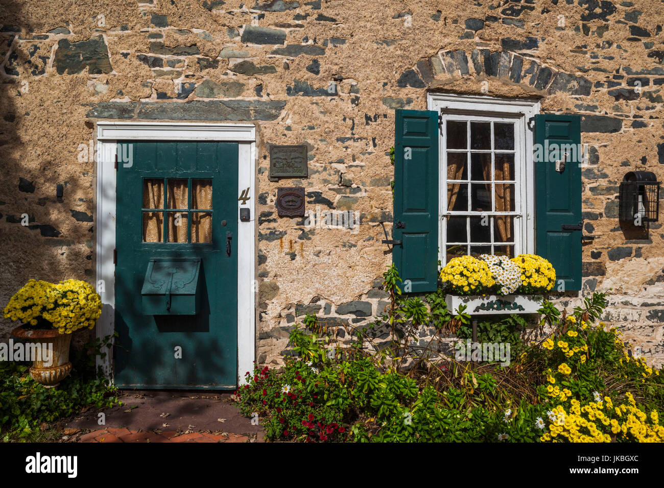 USA, Pennsylvania, Bucks County, New Hope, building detail Stock Photo ...