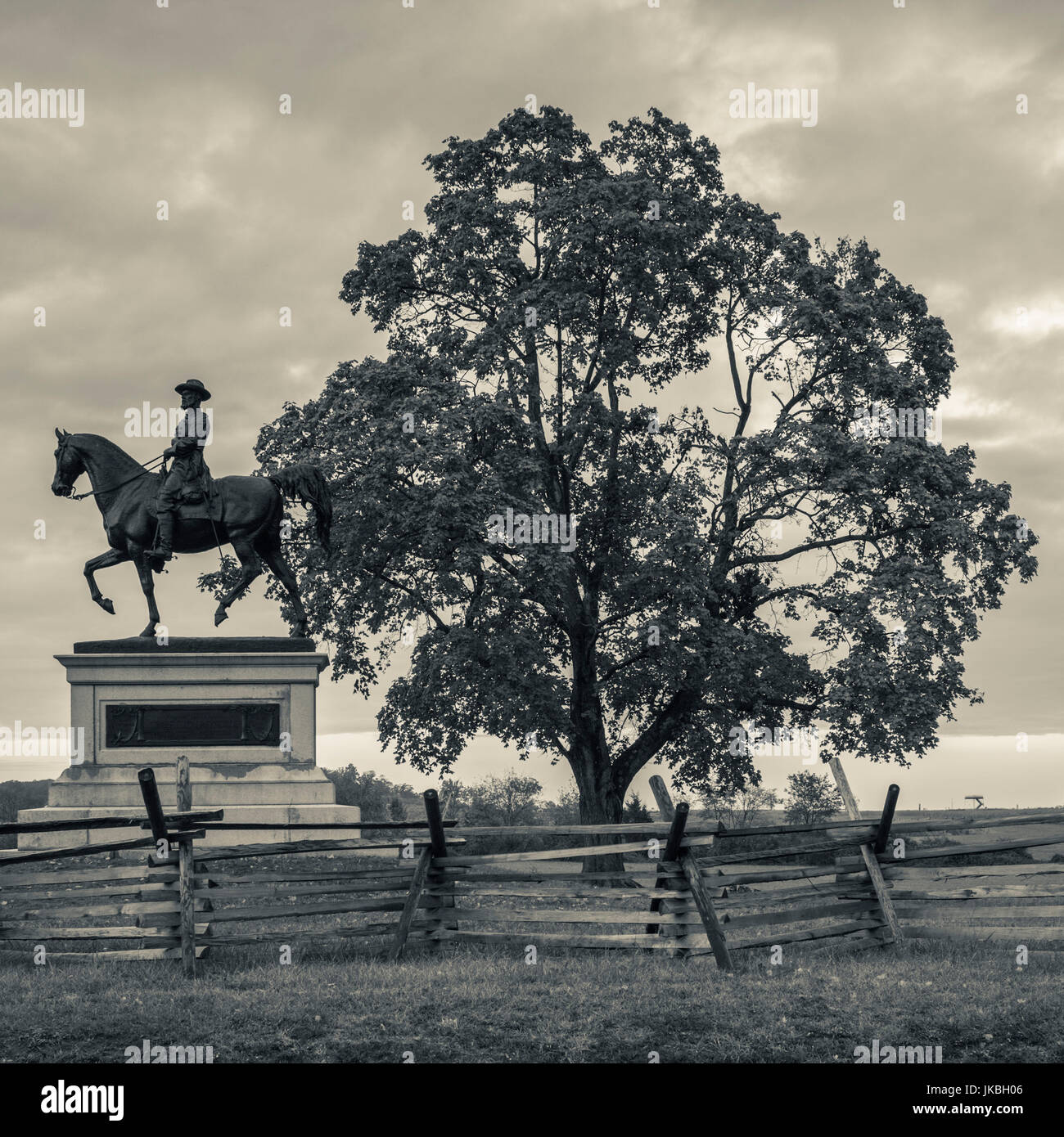 USA, Pennsylvania, Gettysburg, Battle of Gettysburg, monument to Major ...