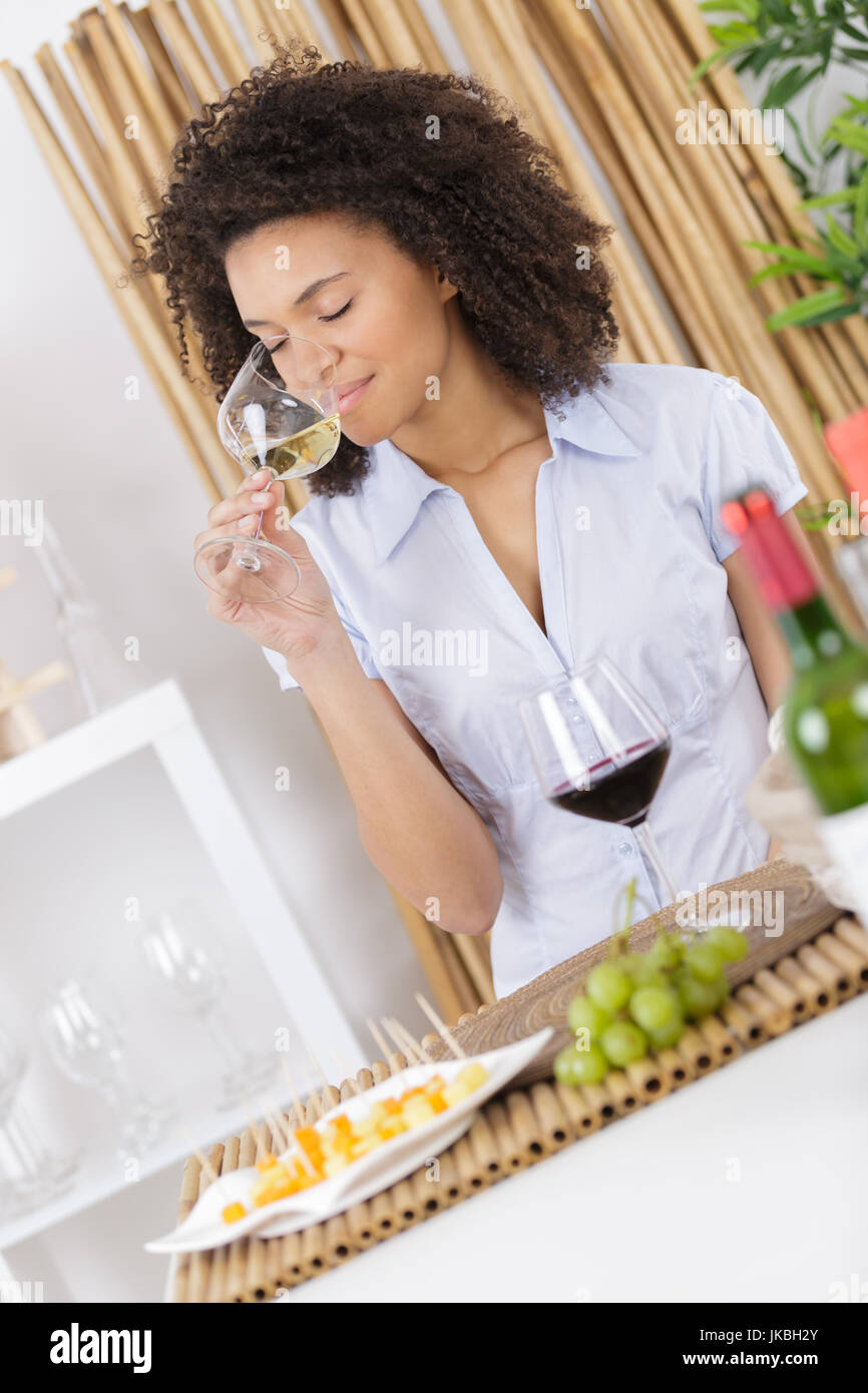 woman wine tasting Stock Photo - Alamy