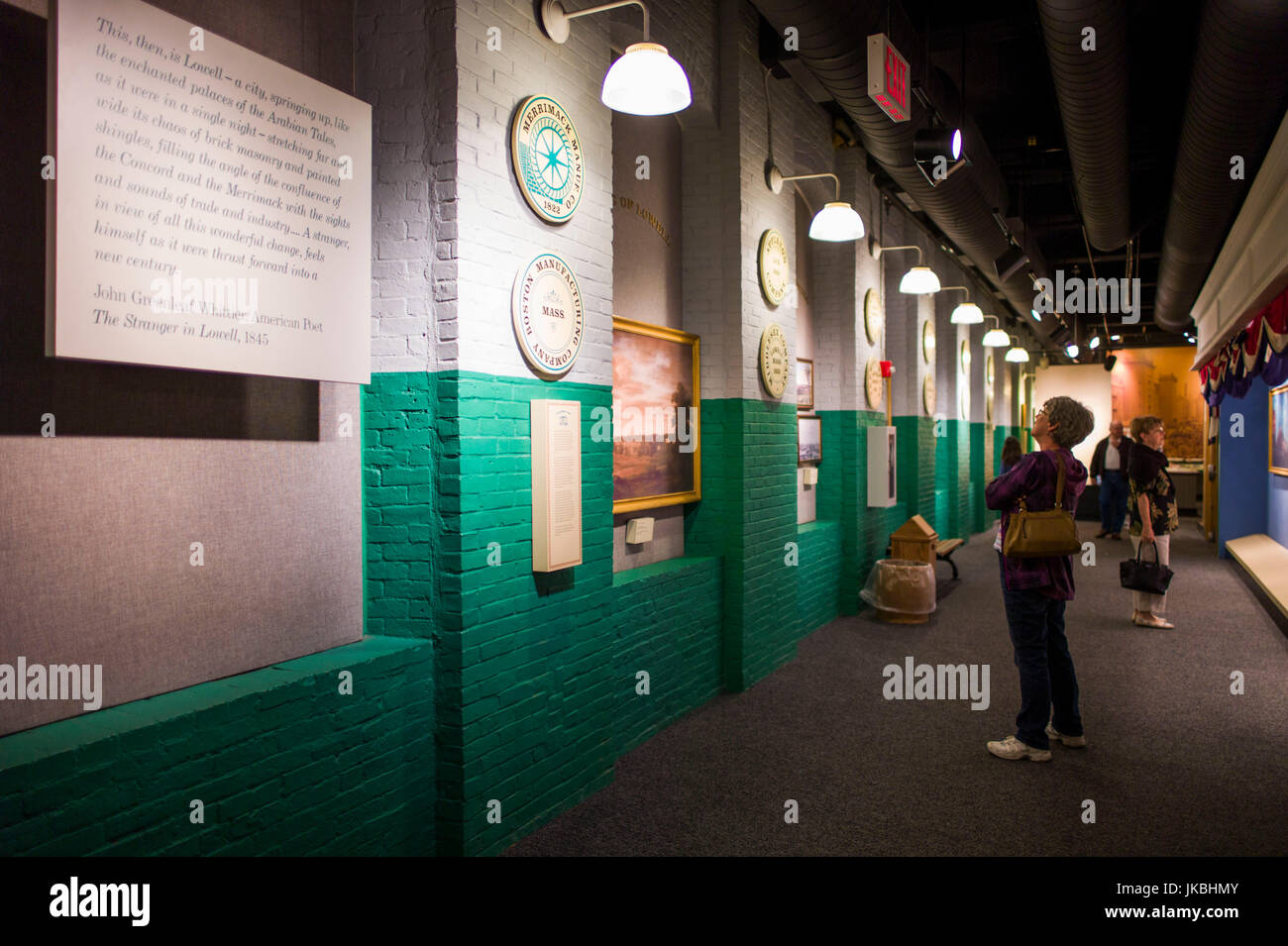 USA, Massachusetts, Lowell, Lowell National Historic Park, Boott Cotton ...