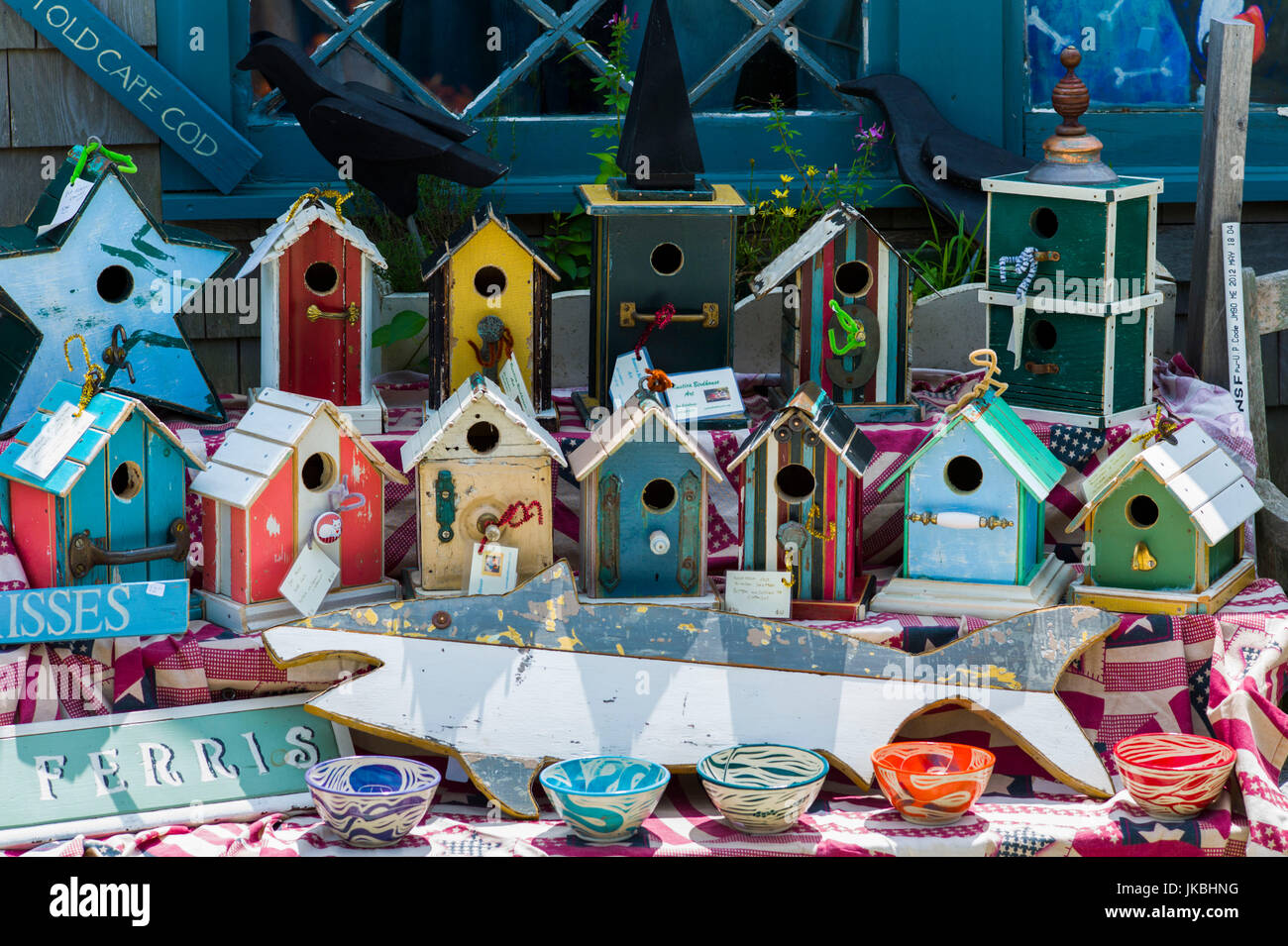 USA, Massachusetts, Cape Cod, Sandwich, bird houses Stock Photo - Alamy
