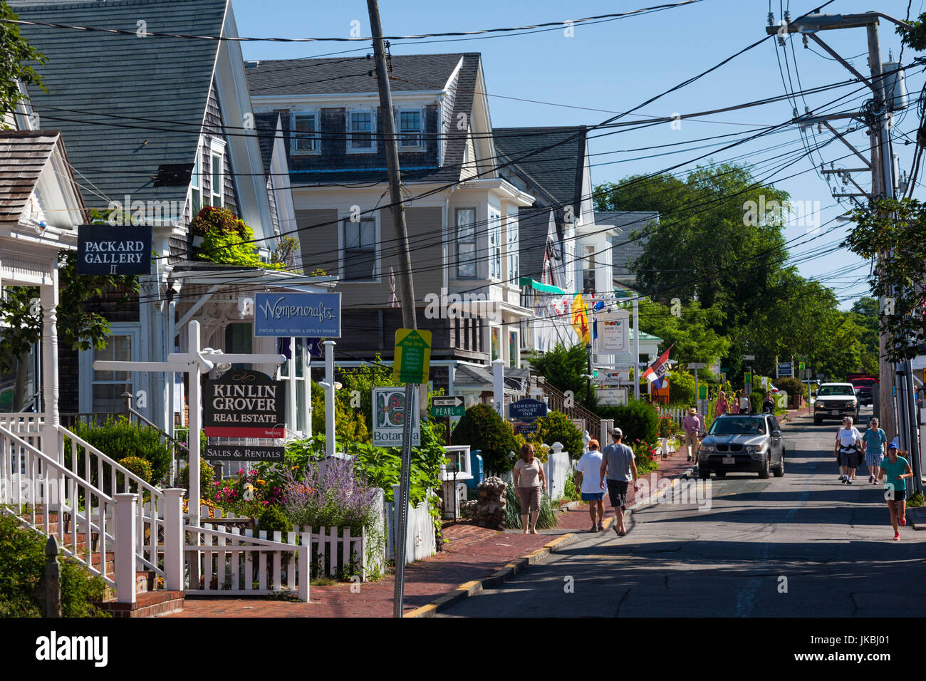 USA, Massachusetts, Cape Cod, Provincetown, Commercial Street Stock ...
