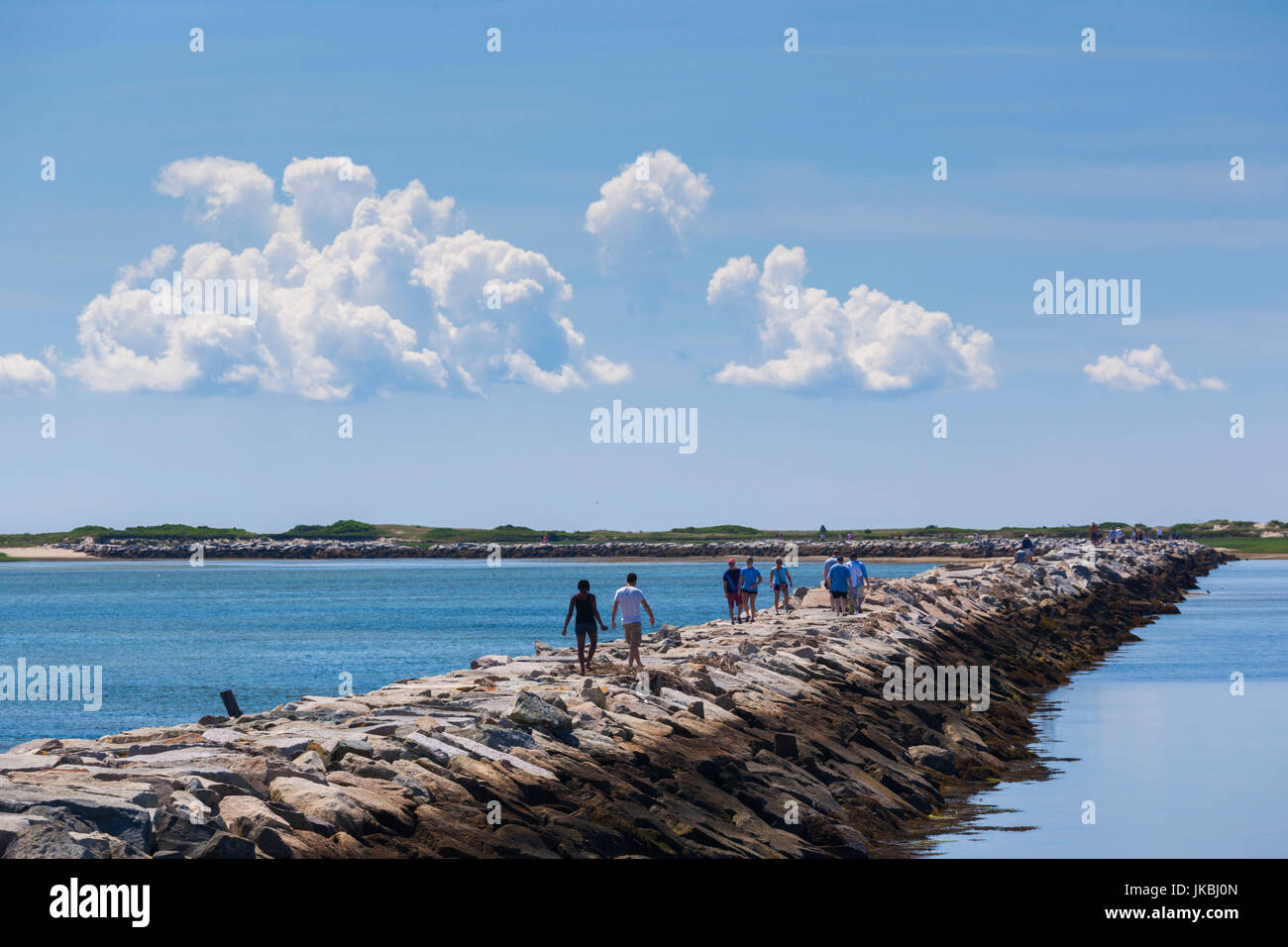 USA, Massachusetts, Cape Cod, Provincetown, The West End, breakwater ...