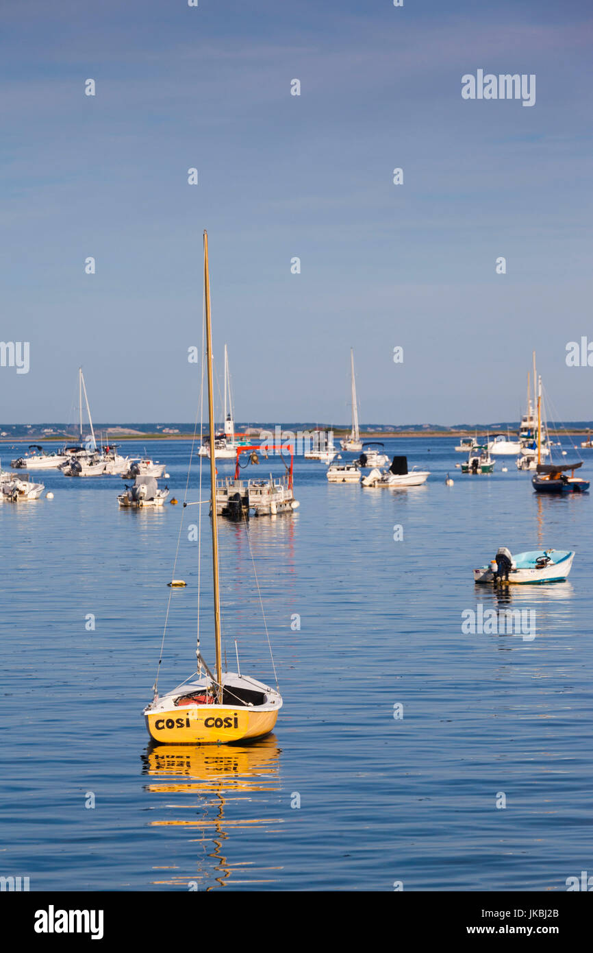 USA, Massachusetts, Cape Cod, Provincetown, The West End, boats, late ...