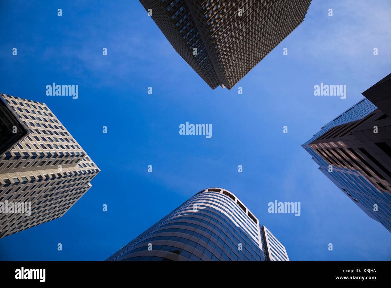 USA, Massachusetts, Boston, Financial District, Office buildings Stock ...