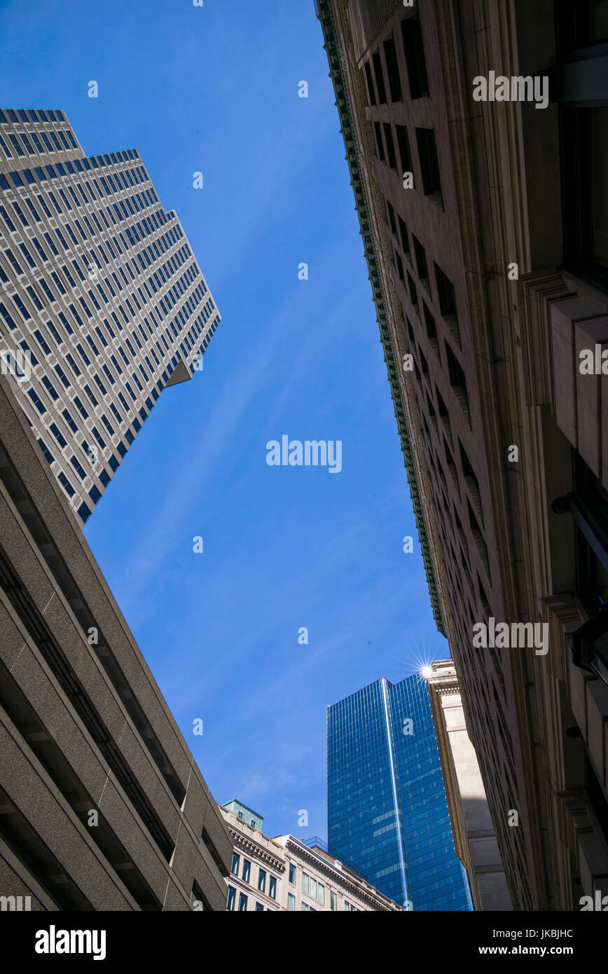 USA, Massachusetts, Boston, Financial District, Office buildings Stock ...