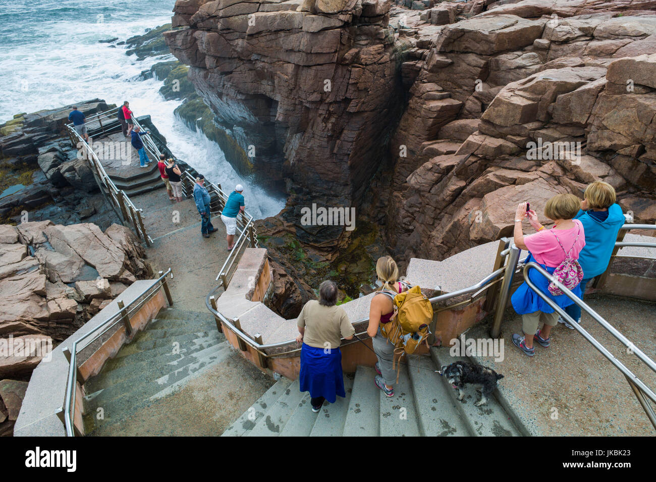 USA, Maine, Mt. Desert Island, Acadia National Park, Thunder Hole ...