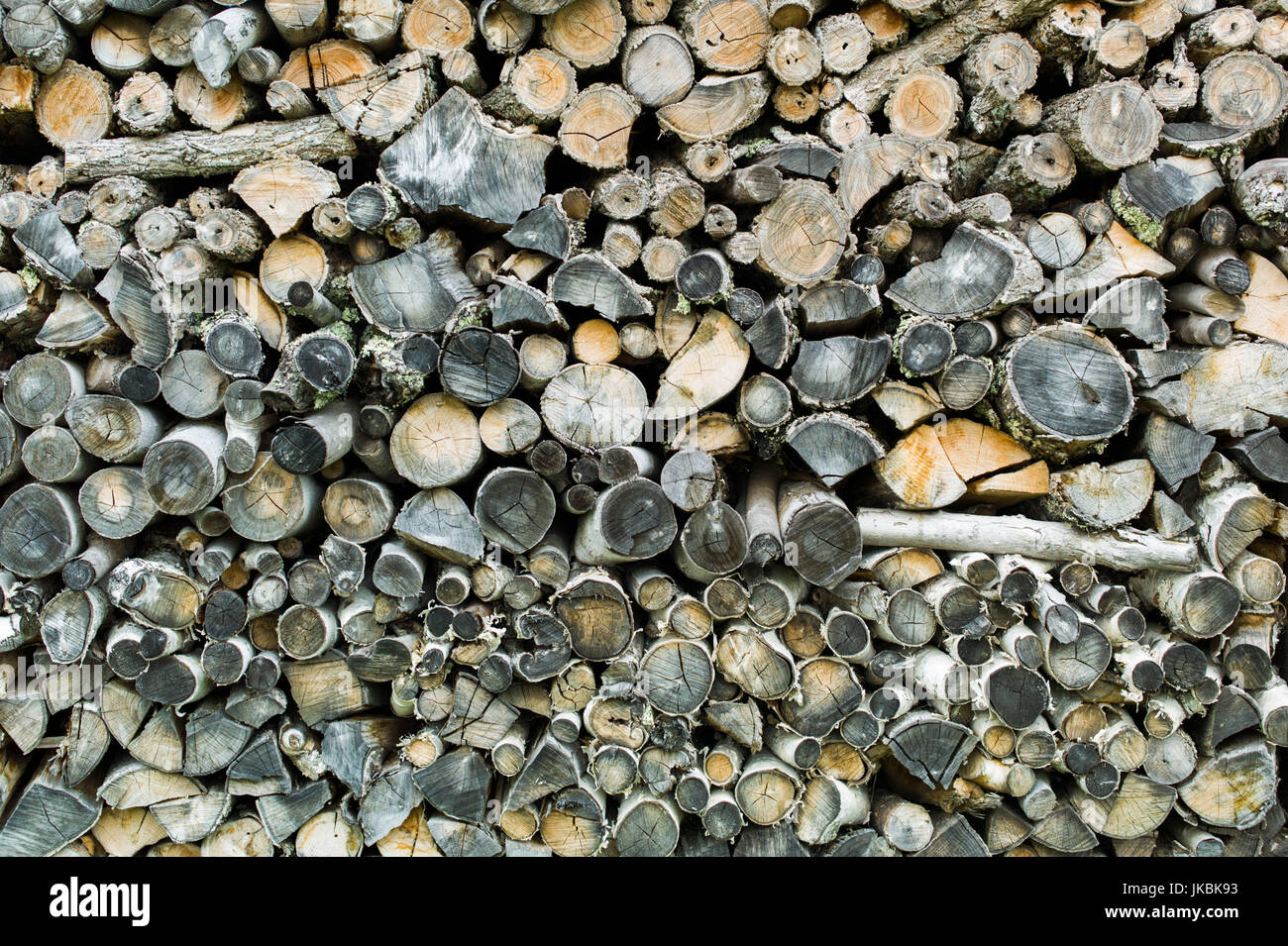 USA, New Hampshire, Canterbury, Wood logs Stock Photo - Alamy