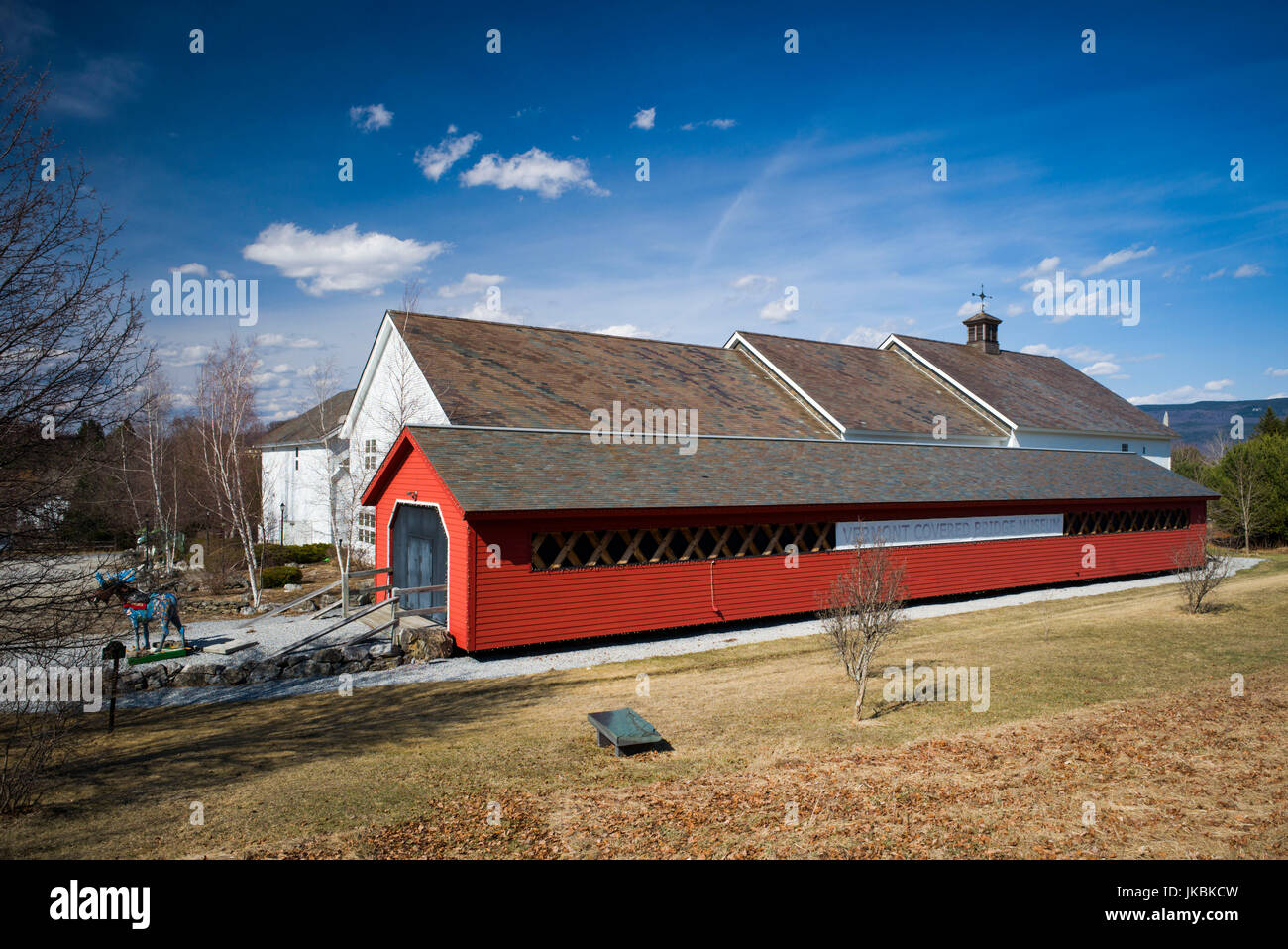 USA, Bennington, Vermont Covered Bridge Museum Stock Photo - Alamy