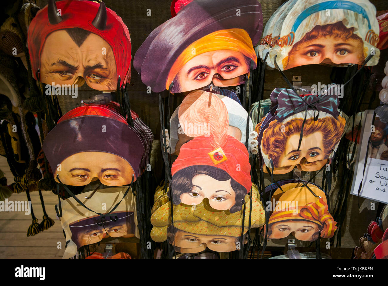 USA, Weston, The Vermont Country Store, masks Stock Photo - Alamy