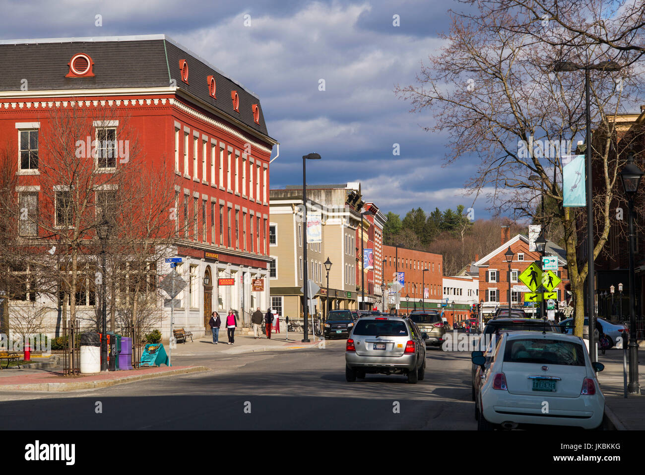 USA, Vermont, Montpelier, buildings along State Street Stock Photo - Alamy