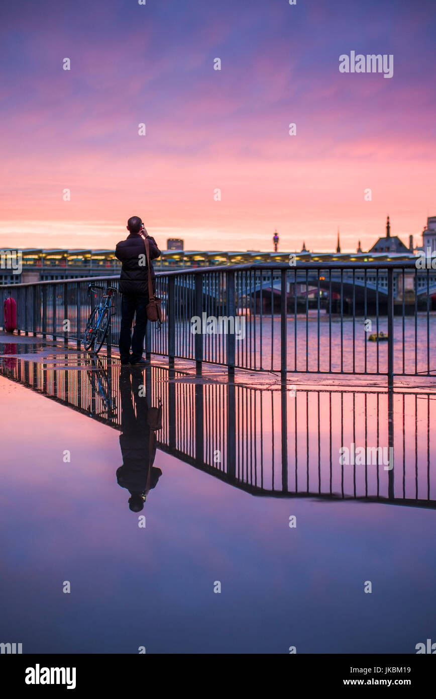 Reflection in puddle, person hi-res stock photography and images - Alamy